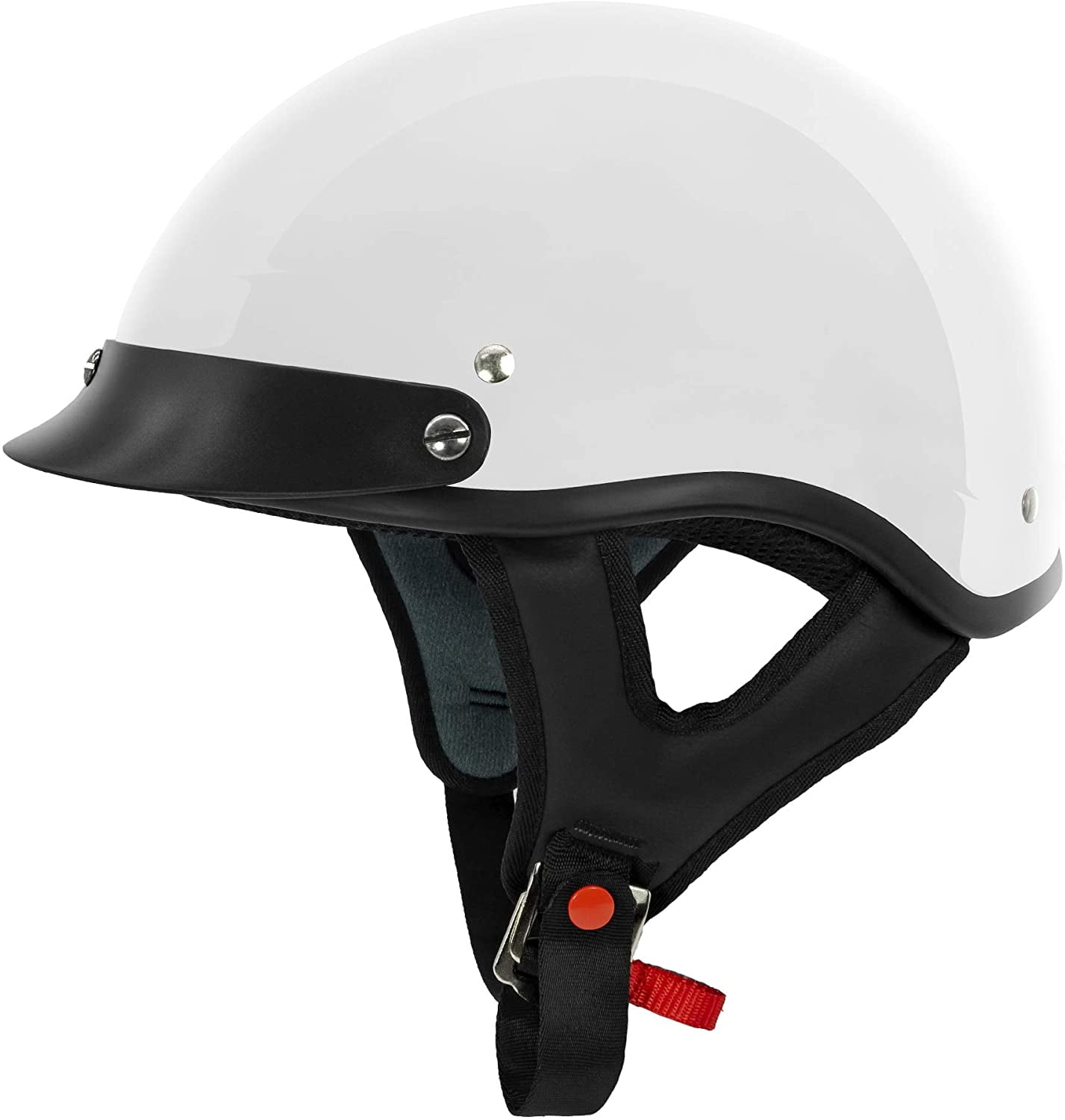 VCAN Cruiser Gloss WhiteMotorcycle Half Helmet (Medium) - Walmart.com