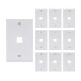VCELINK 1 Port Keystone Wall Plate UL Listed, Single Gang for RJ45 ...
