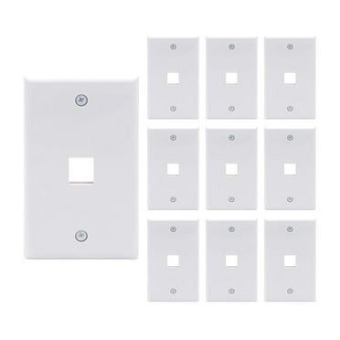 3Pack 3-Port Ethernet Wall Plate, RJ45 Wall Plate with RJ45 Inline ...