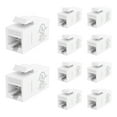 VCELINK 10-Pack CAT6 RJ45 Keystone Couplers (UL Listed), White - Female ...