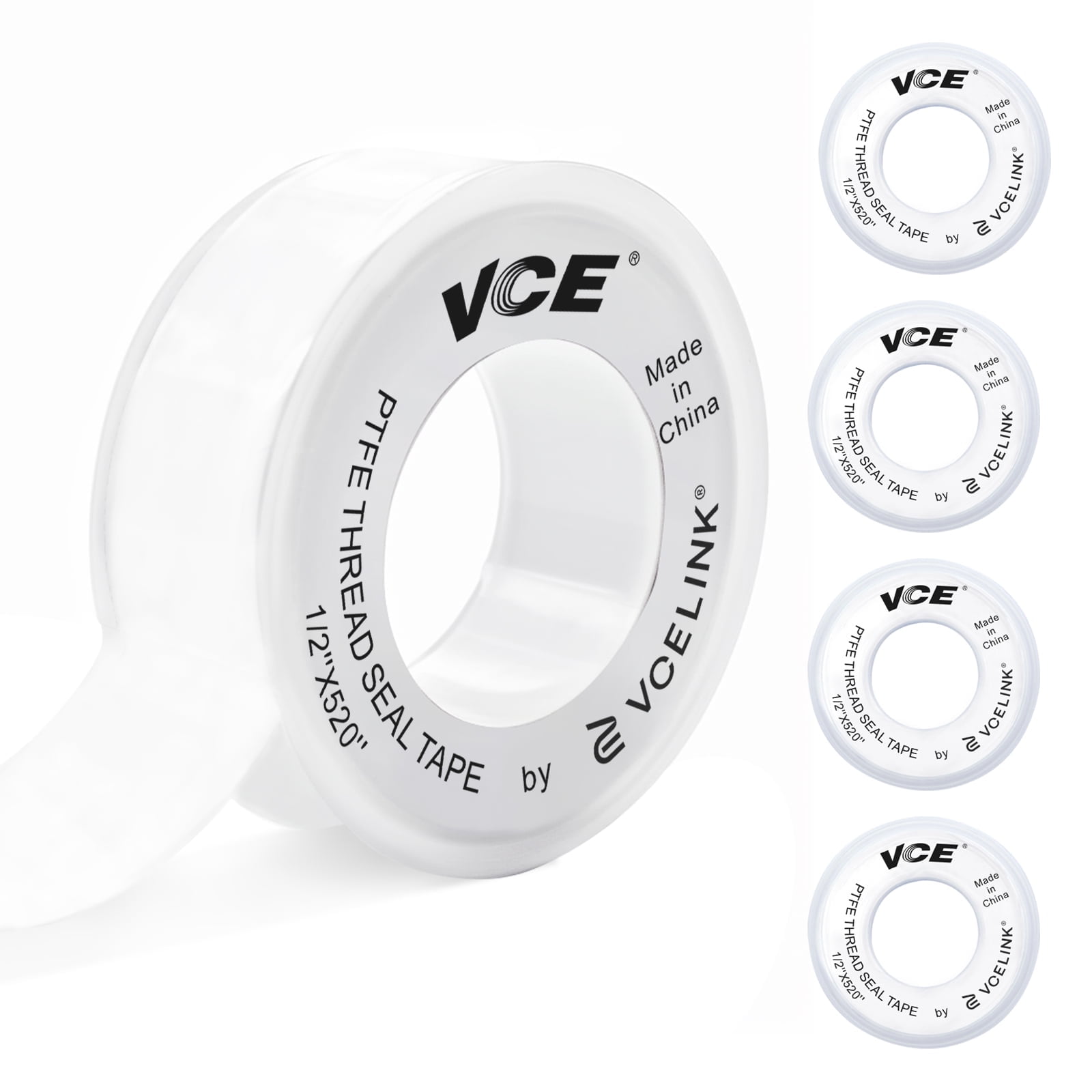 VCELINK PTFE Industrial-Grade Water Sealant Thread Tape, 520" Lenth and ...
