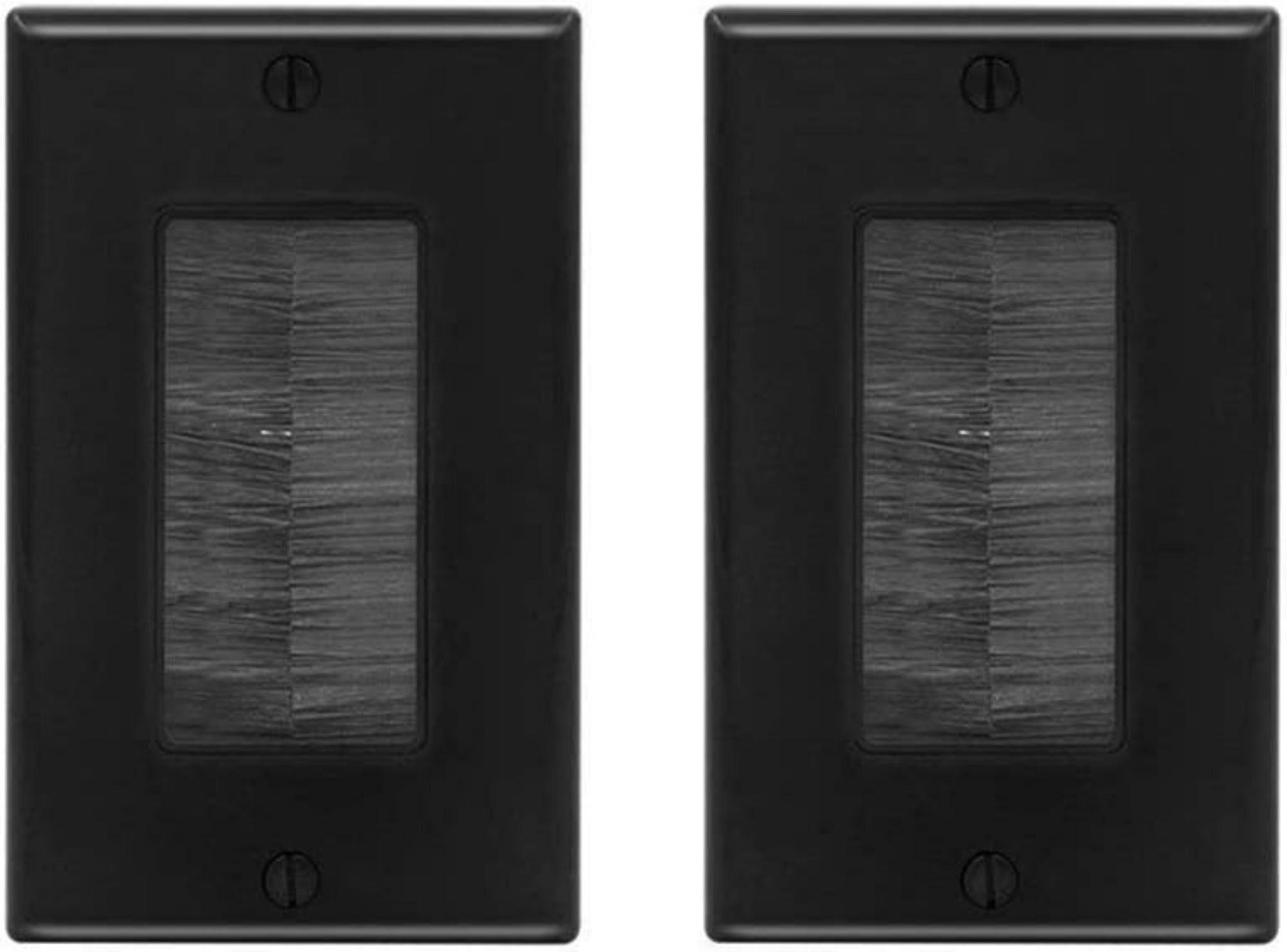 VCELINK Single Brush Wall Plate Cable Pass Through Insert, Home Wall ...