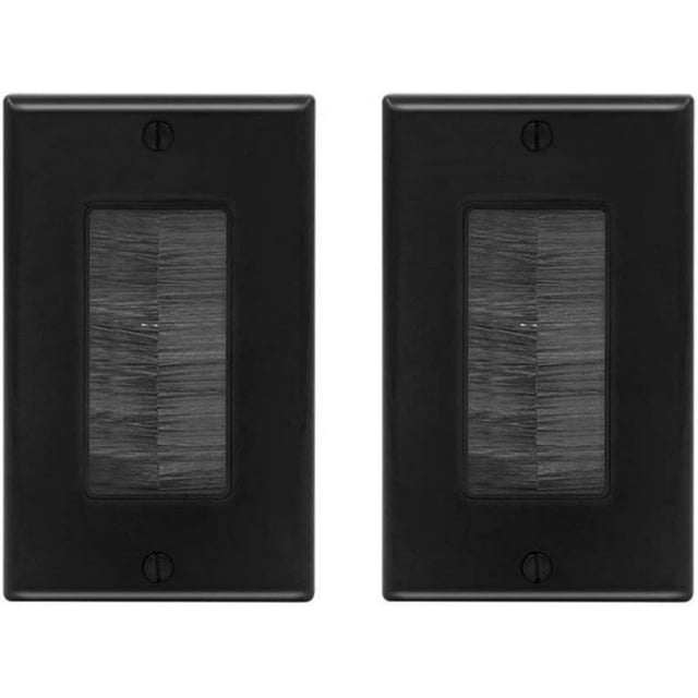 VCELINK Single Brush Wall Plate Cable Pass Through Insert, Home Wall ...