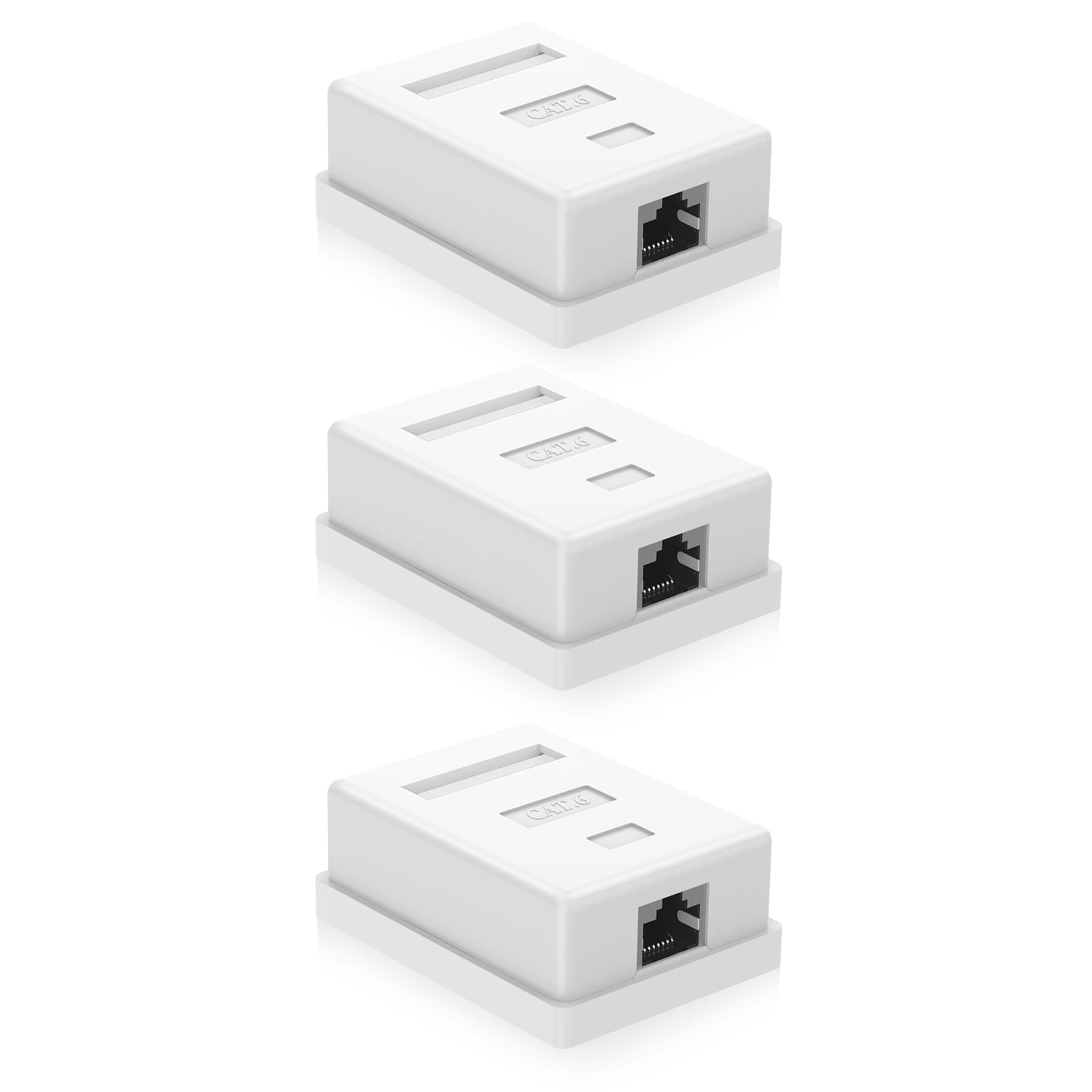 VCELINK Surface Mount Box Shielded 1-Port, for UTP Cat6/Cat5e/Cat5 ...