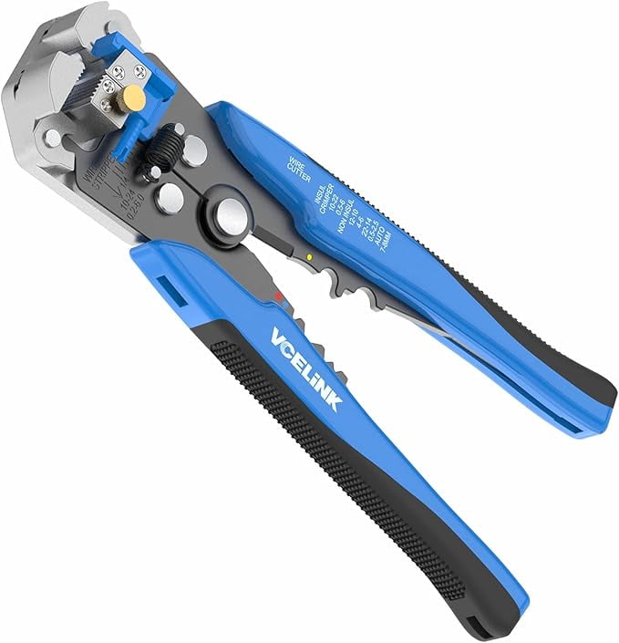 VCELINK Wire Stripper Electrical Tool, Automatic Self Adjusting 3 in 1 Wire Cutter Crimper for ...