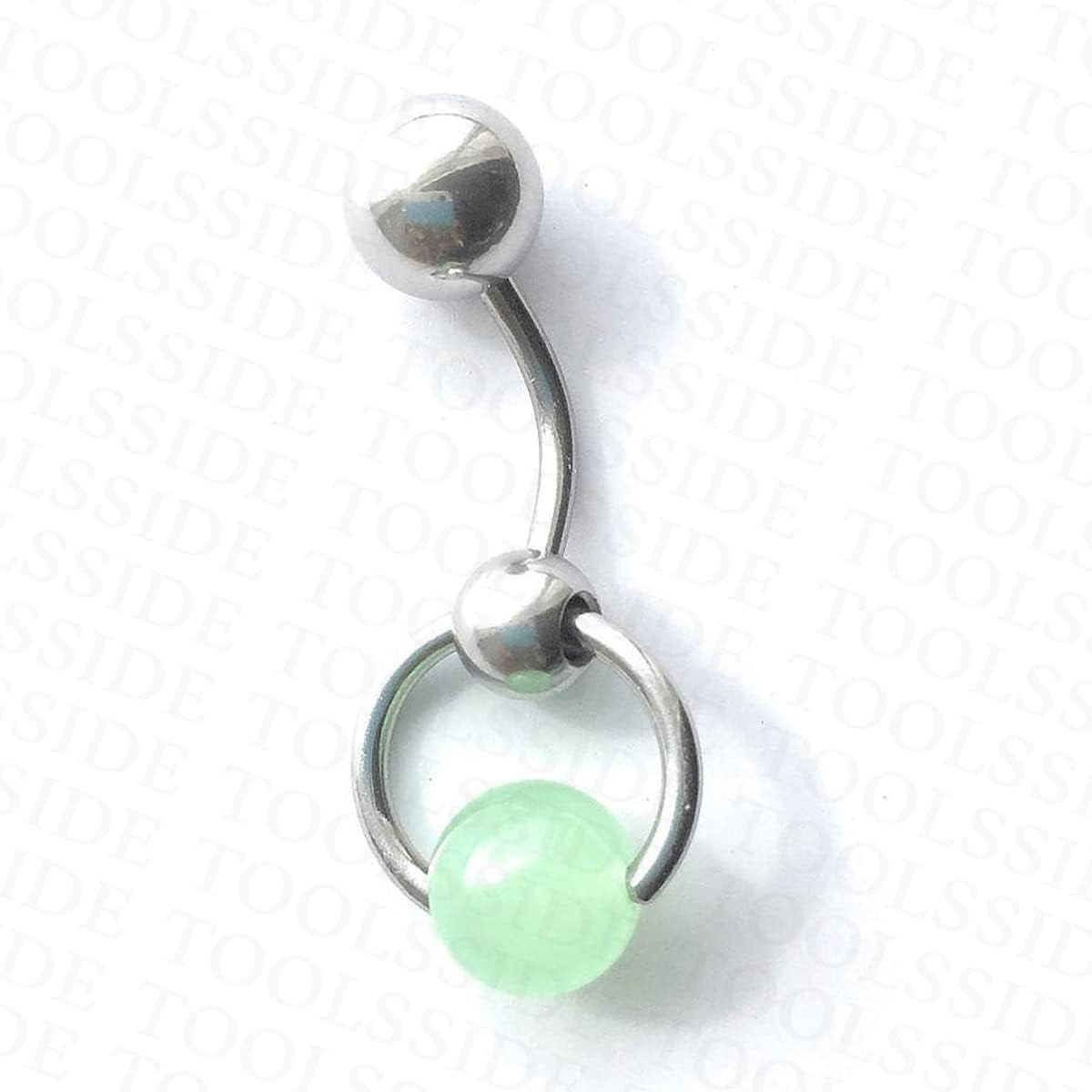 VCH Piercing Jewelry with Calming Stone Chinese Jade Stainless Steel ...