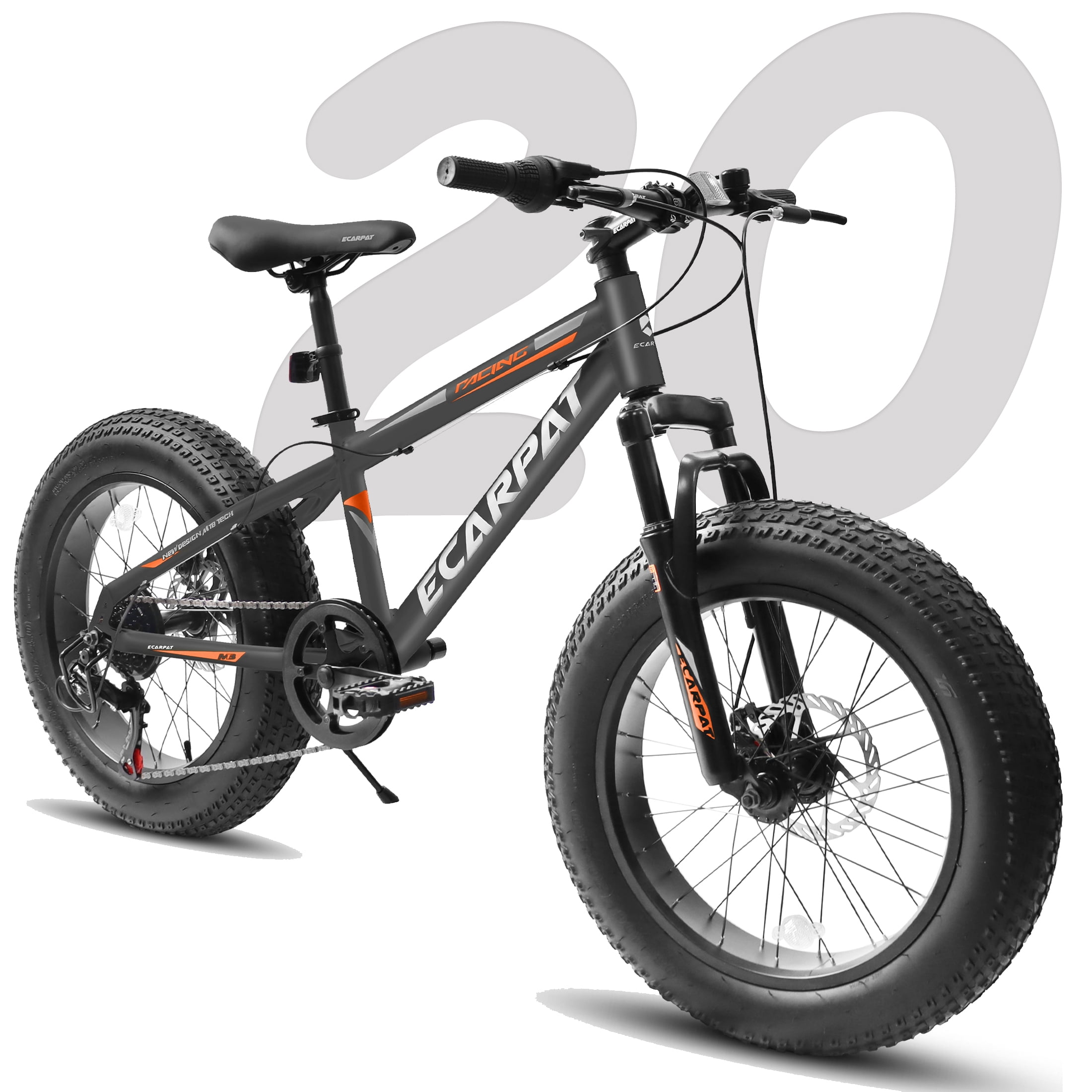 VCITN Mountain Bike 20/24/26 Inch, 3/4" Wide Fat Tire Snow Mountain ...