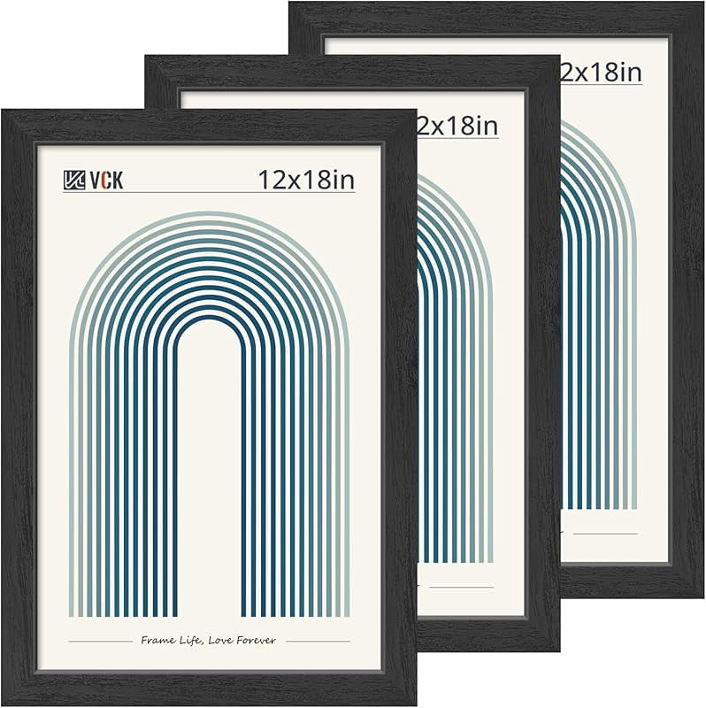 VCK 16x24 Natural Wood Frame for Poster & Picture, Solid Wood Photo ...