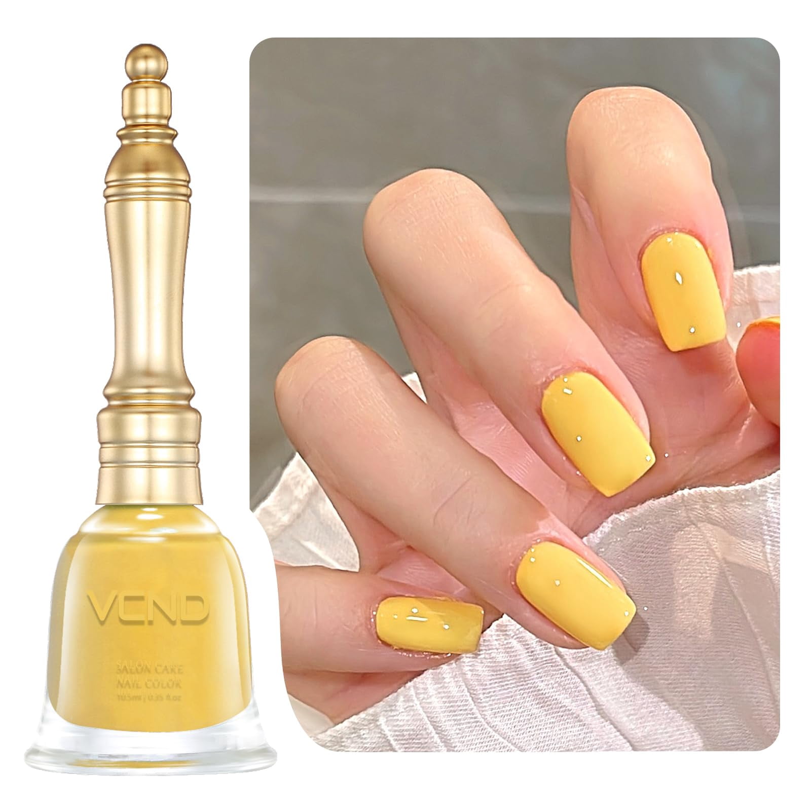 VCND Yellow Nail Polish, 0.35 fl. oz - 10.5 ml, Water-Based and ...