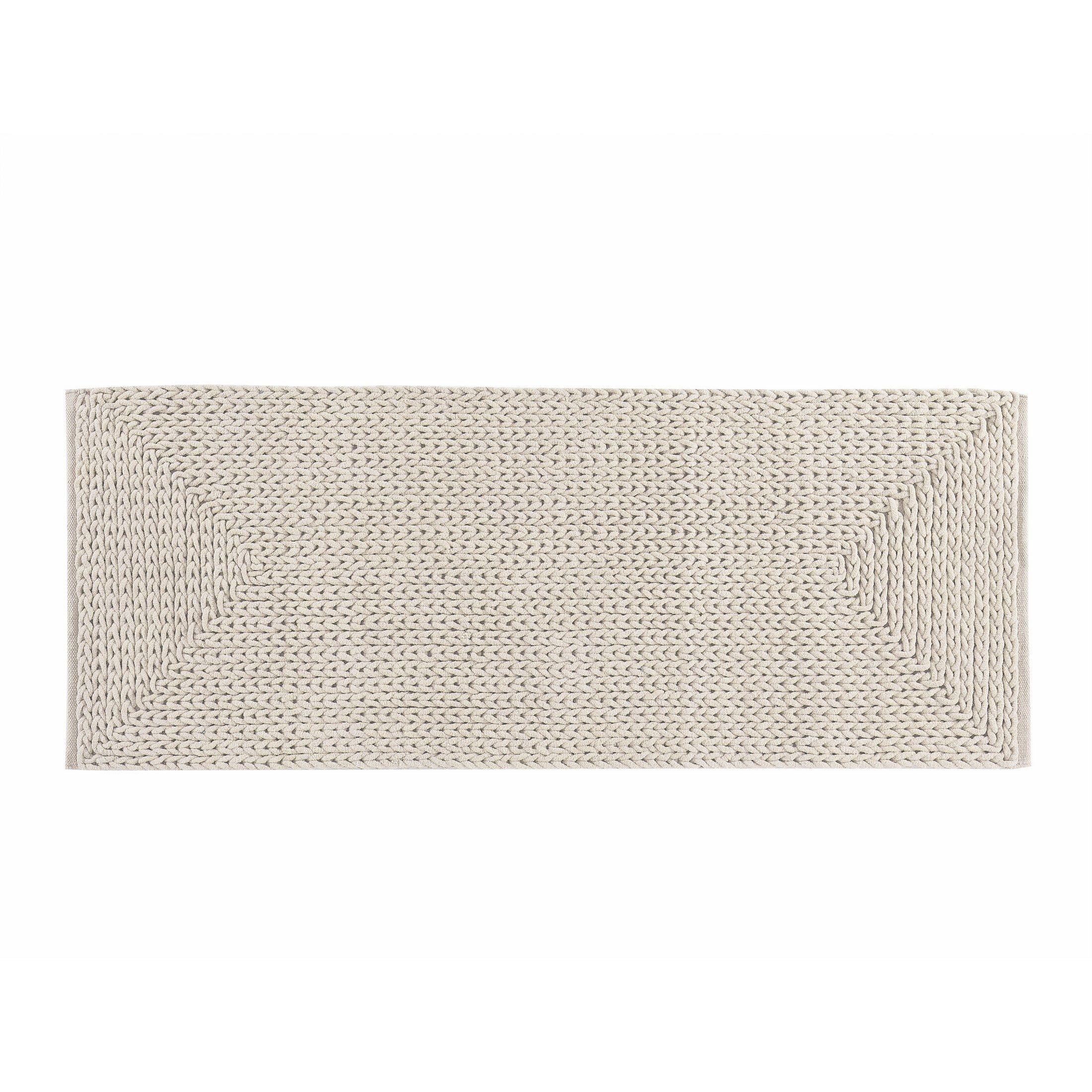 VCNY Home Barron Braided Ivory Cotton Chenille Bath Runner Rug, 24" x ...