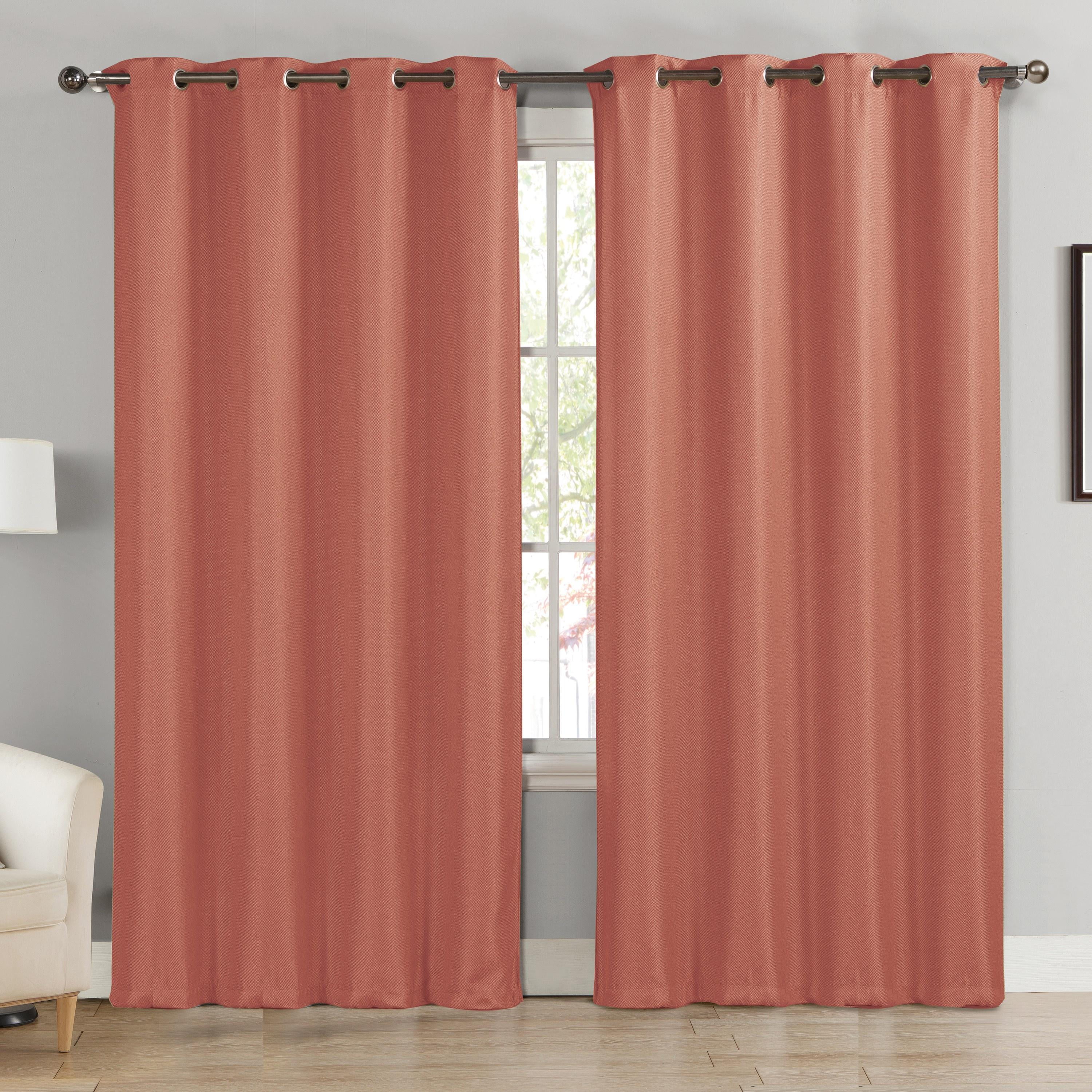 VCNY Home Celine Red Blackout Curtain Panel 52x90 Light Block Noise ...