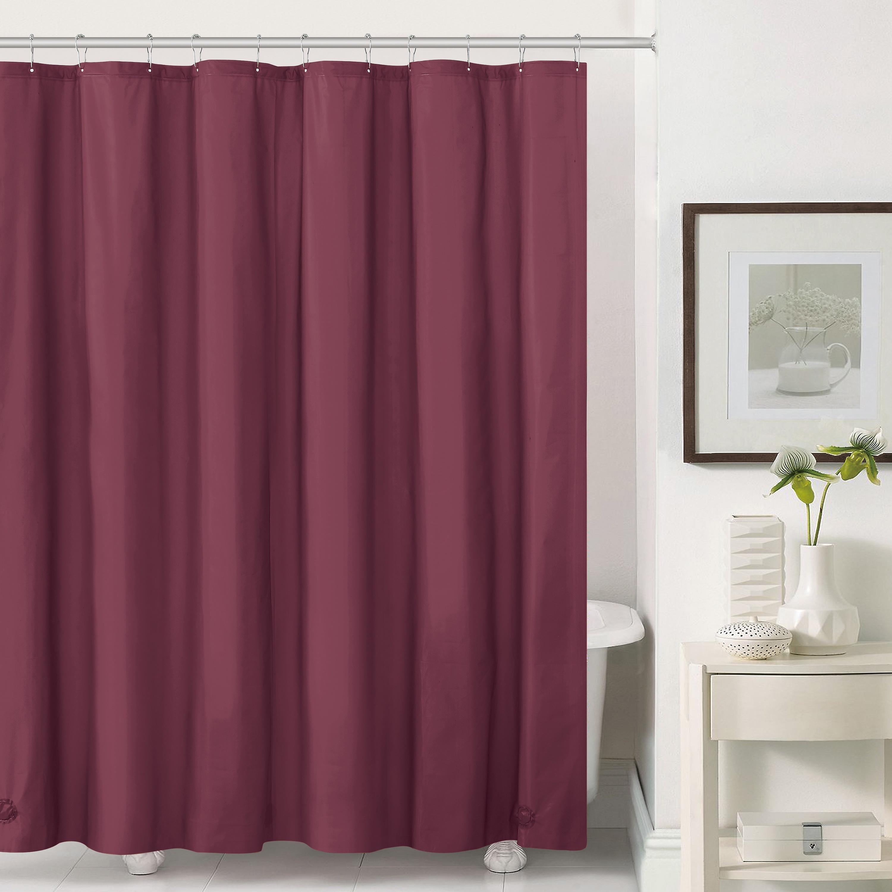 VCNY Home Heavyweight 6 Gauge Burgundy Solid Color PEVA Shower Liner ...