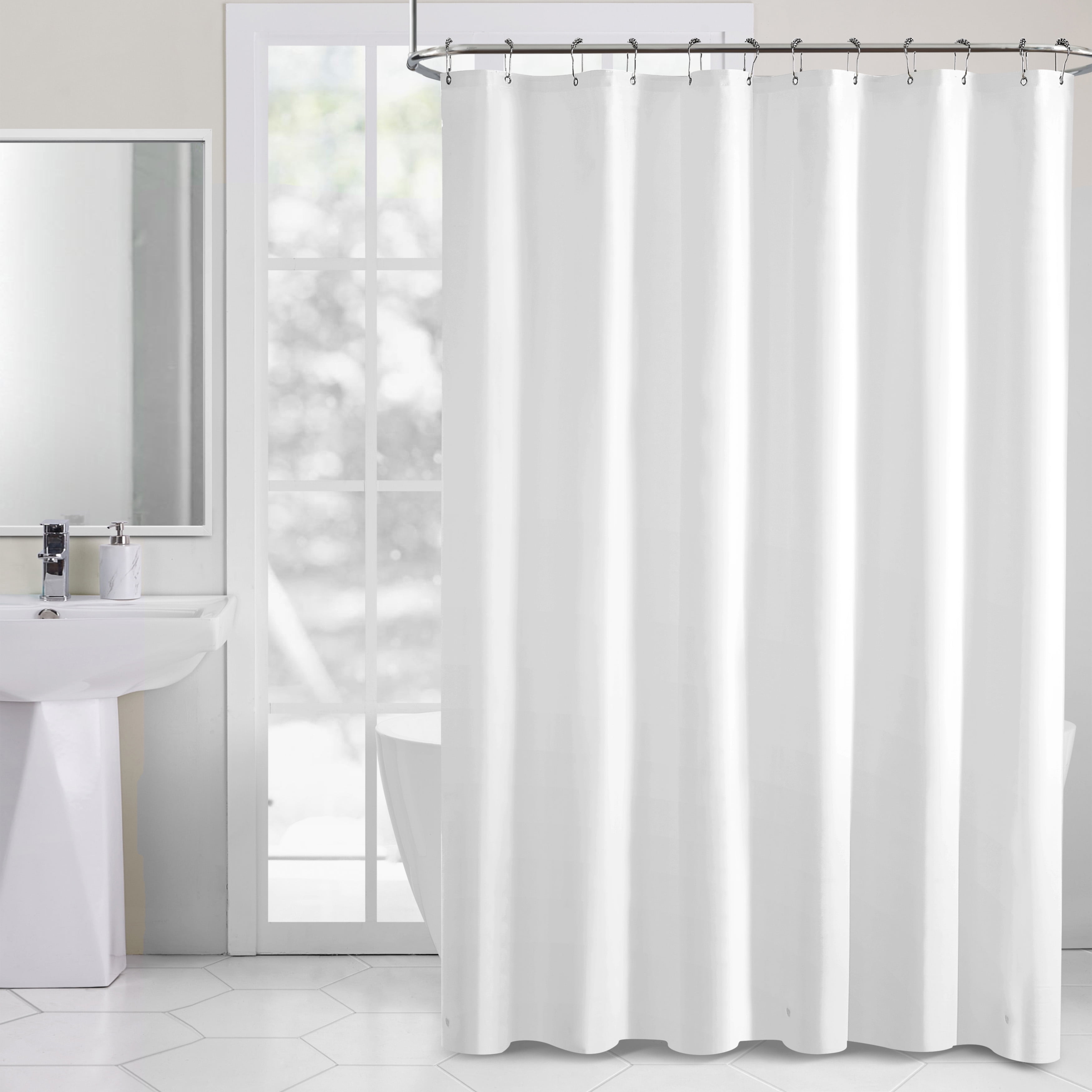 VCNY Home Hotel Style PEVA Shower Liner 72x72 Waterproof Durable ...