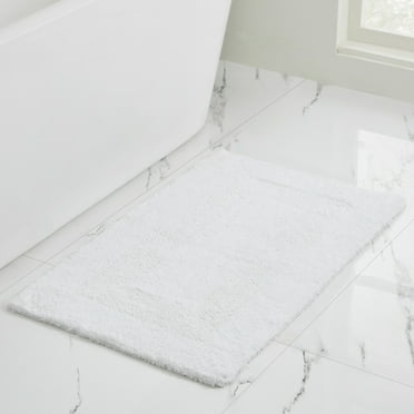 Lavish Home 2-Piece 100% Cotton Reversible Bathroom Rug Set, White ...