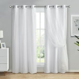VCNY Home Jessica 2-Piece Blackout Curtain Panel Set 38 x 84 White ...