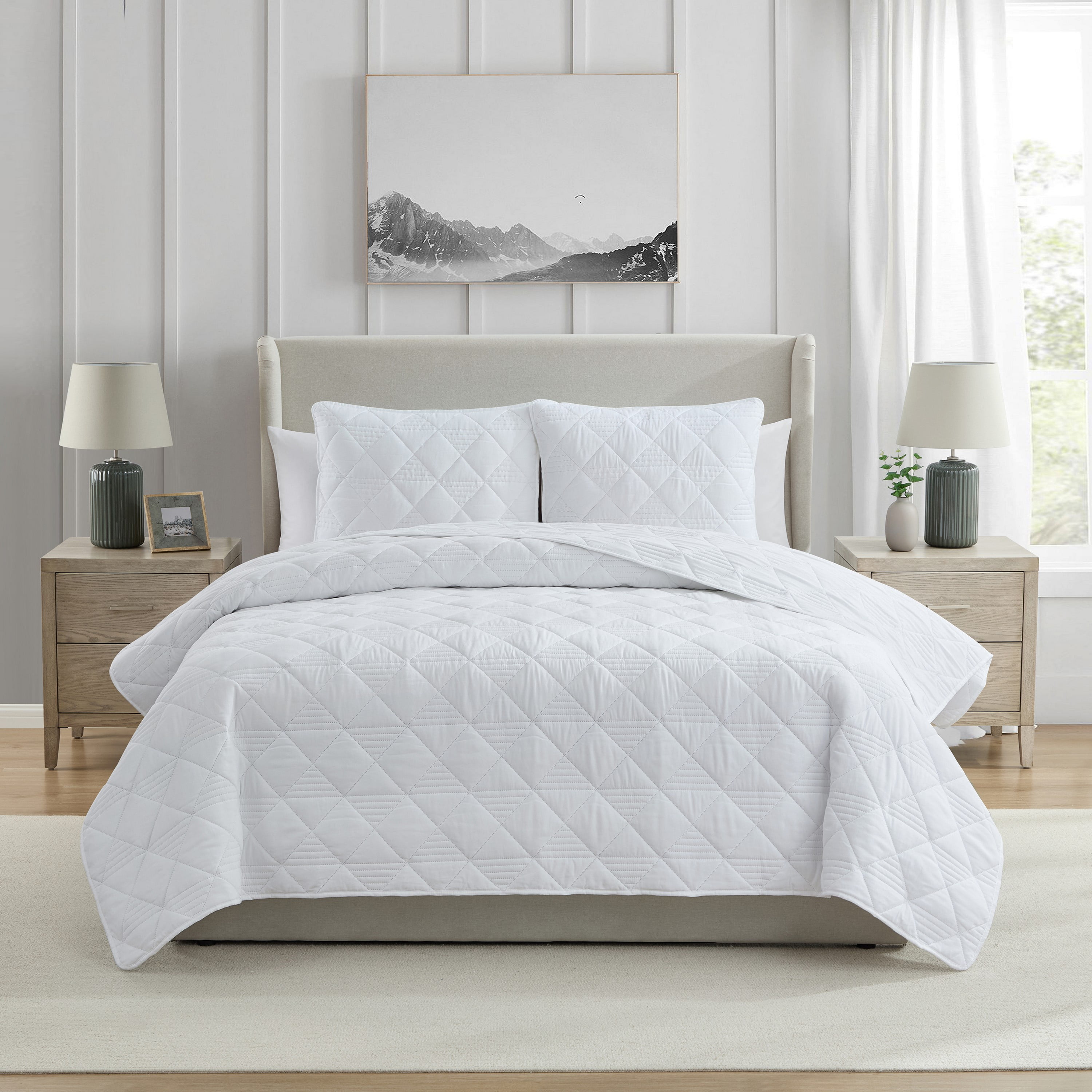 VCNY Home Lucy 3-Piece Diamond Quilt Set - King Size - Walmart.com