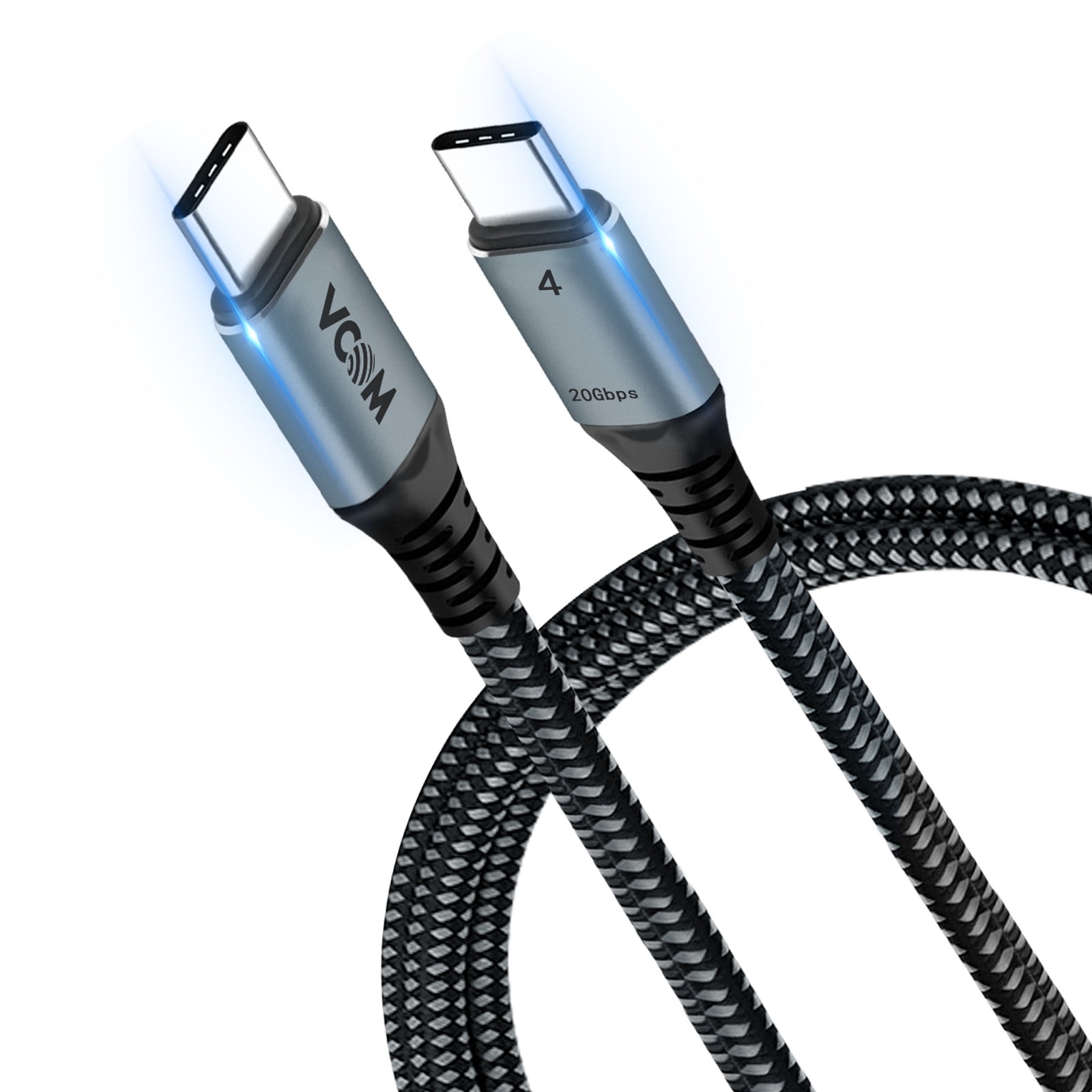 VCOM USB4 Cable 2m with 100W 20V/5A Charging, 20Gbps Data Transfer, 4K ...