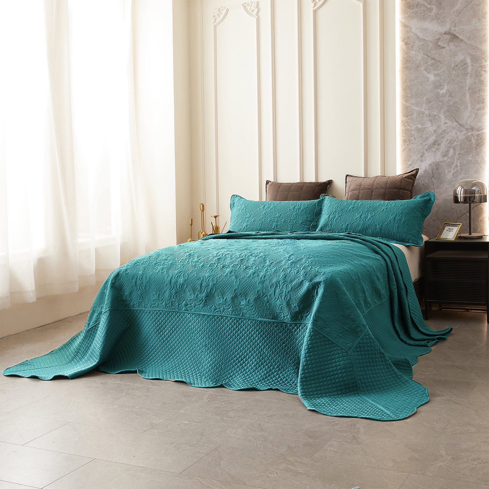 VCOMSOFT Bedspread Oversized King Coverlet Lightweight Quilt Set Soft ...
