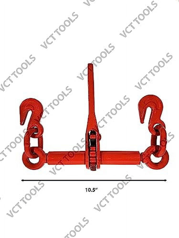 VCT 4 Pack Ratchet Chain Binder, 1/4-5/16 Inch Load Binders Heavy Duty Ratchet Type Tie Down ...