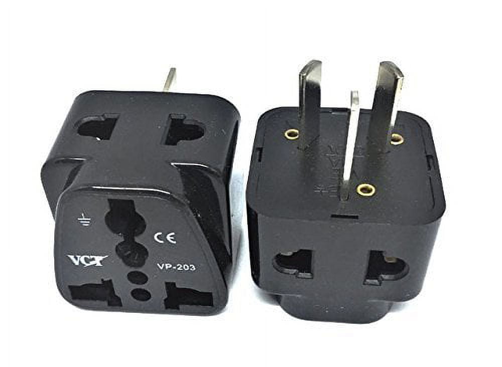 VCT Universal 2 in 1 USA to Australia, China, New Zealand Grounded Plug ...