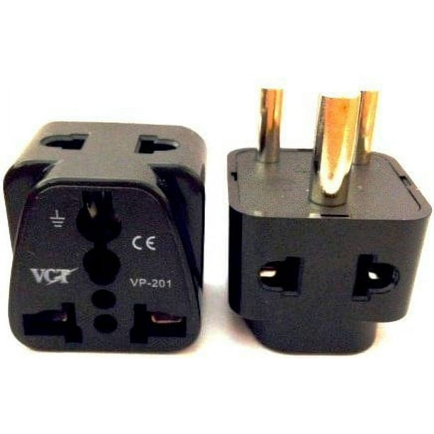 VCT VP-201B Universal Plug Adapter for India with Two outlets in One ...