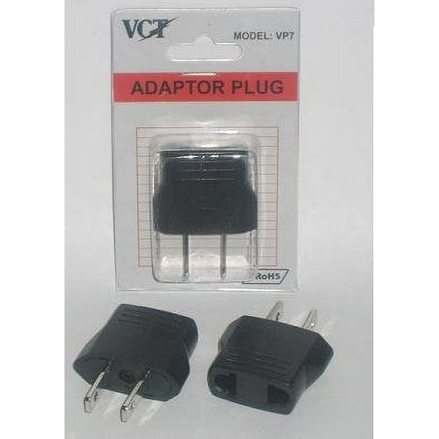 VCT VP7 Adapter Plug for USA Plug Converts Europe / German /Asian Round ...