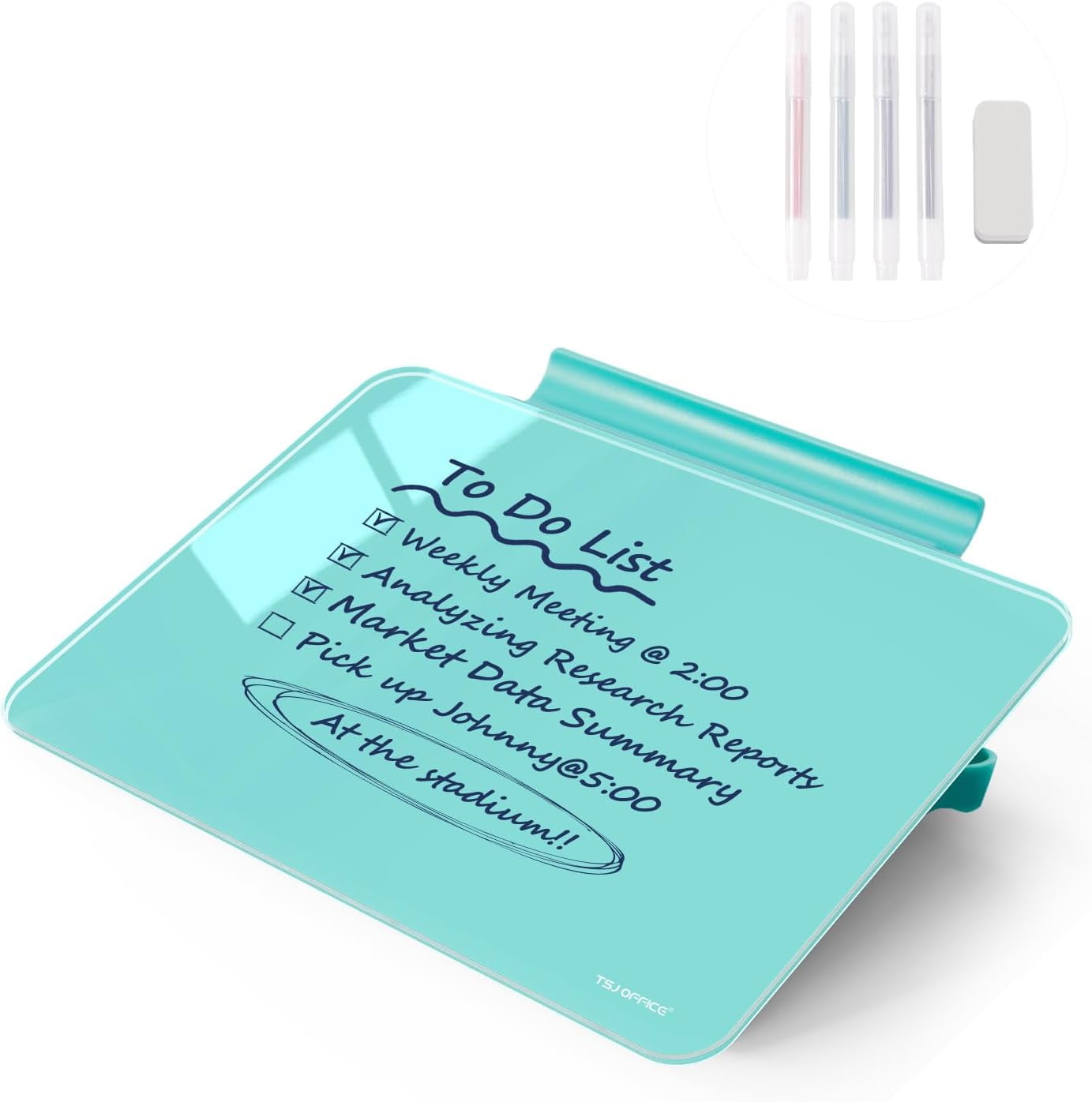 VCTIUBUI Small Desktop Whiteboard - Glass Dry Erase Board 8 X 6 Inches ...