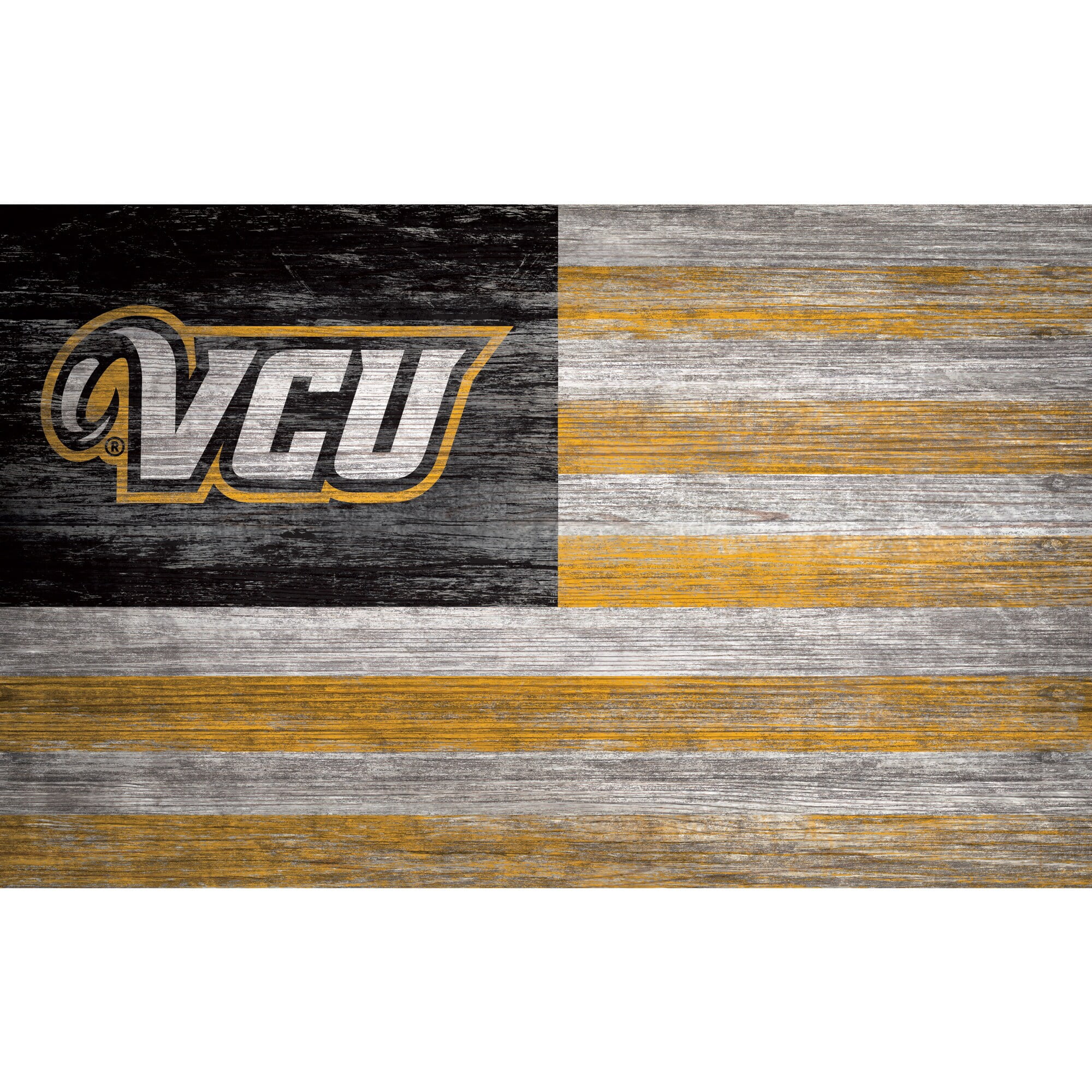 VCU Rams 11'' x 19'' Distressed Flag Sign - Walmart.com