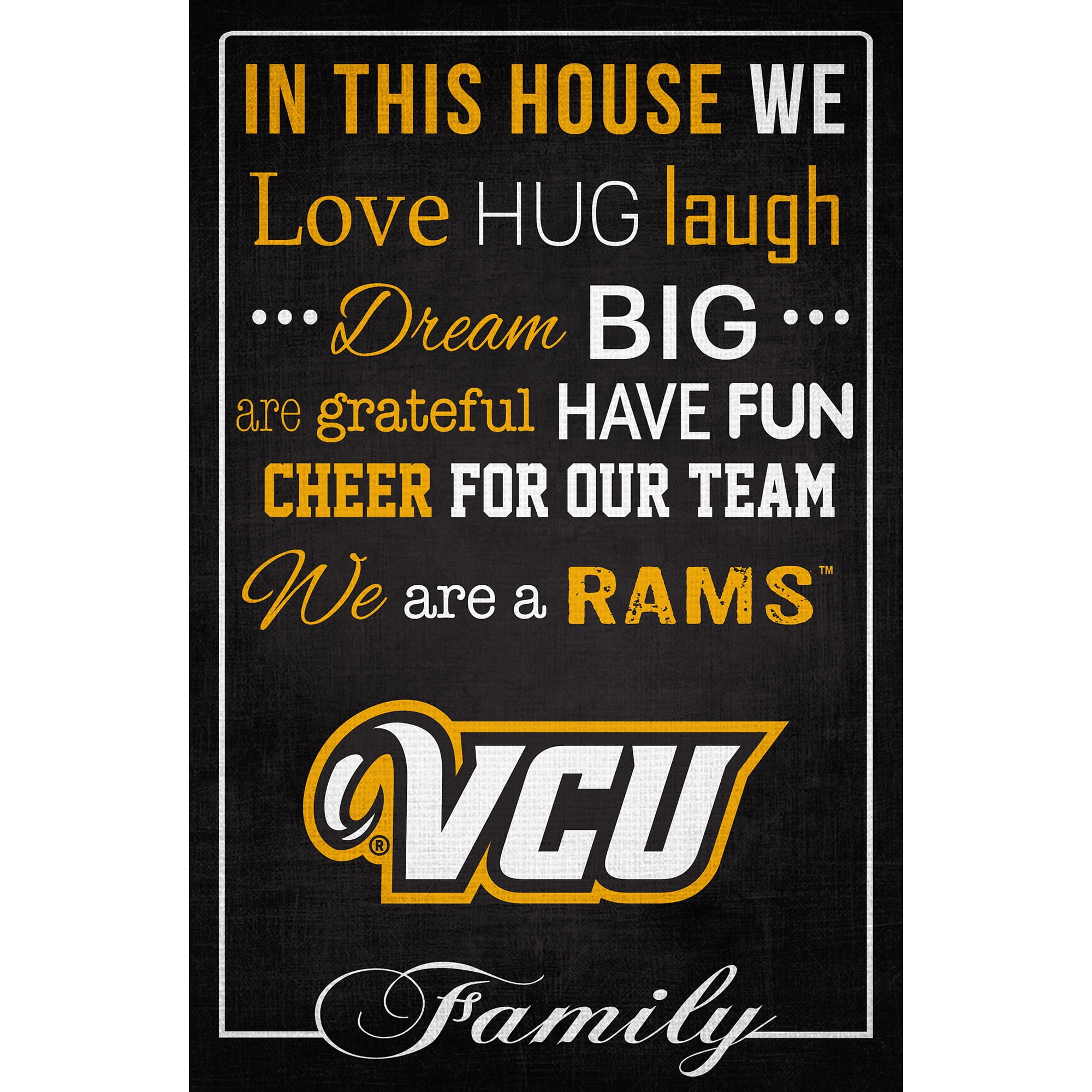 VCU Rams 17'' x 26'' In This House Sign - Walmart.com
