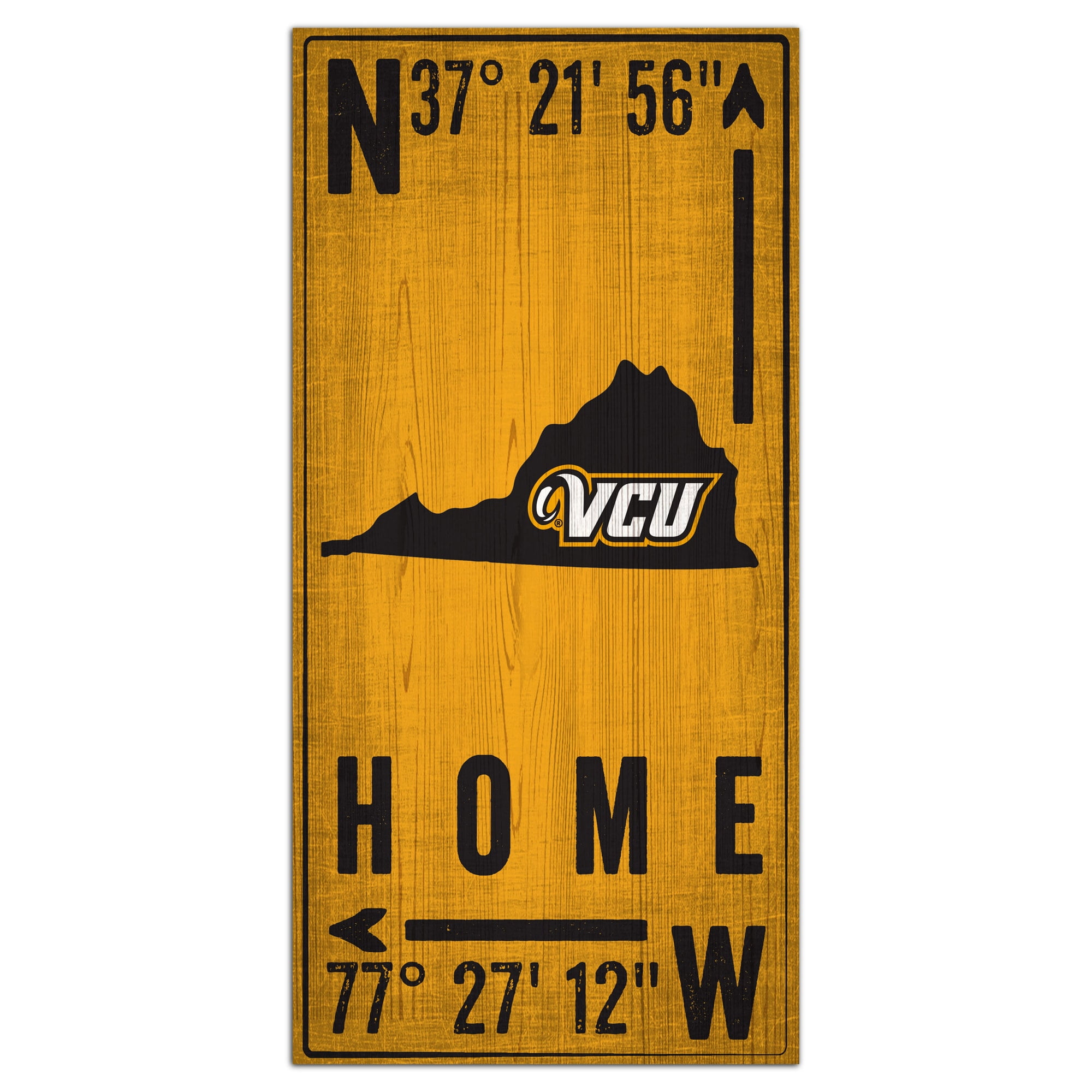 VCU Rams 6'' x 12'' Team Coordinate Sign - Walmart.com