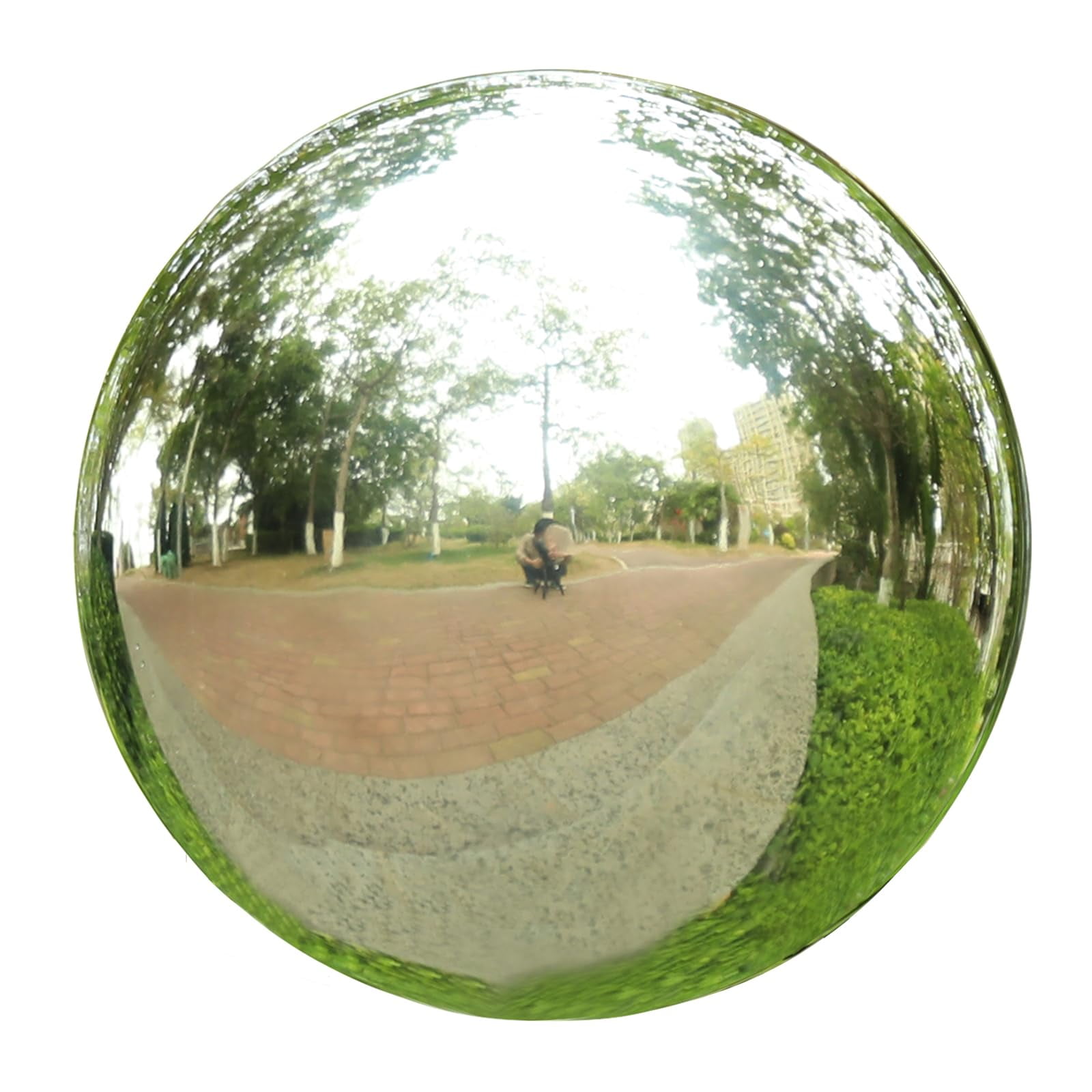 VCUTEKA Gazing Ball, 10" Stainless Steel Mirror Ball Reflective Garden Sphere, Gazing Globe for ...