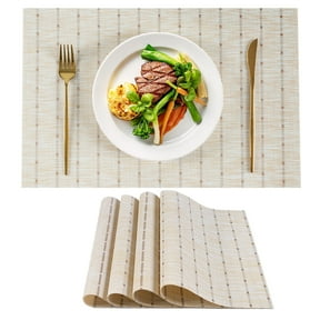 Heat-Resistant, Washable PVC Table Placemats (Set of 6) and Runner ...