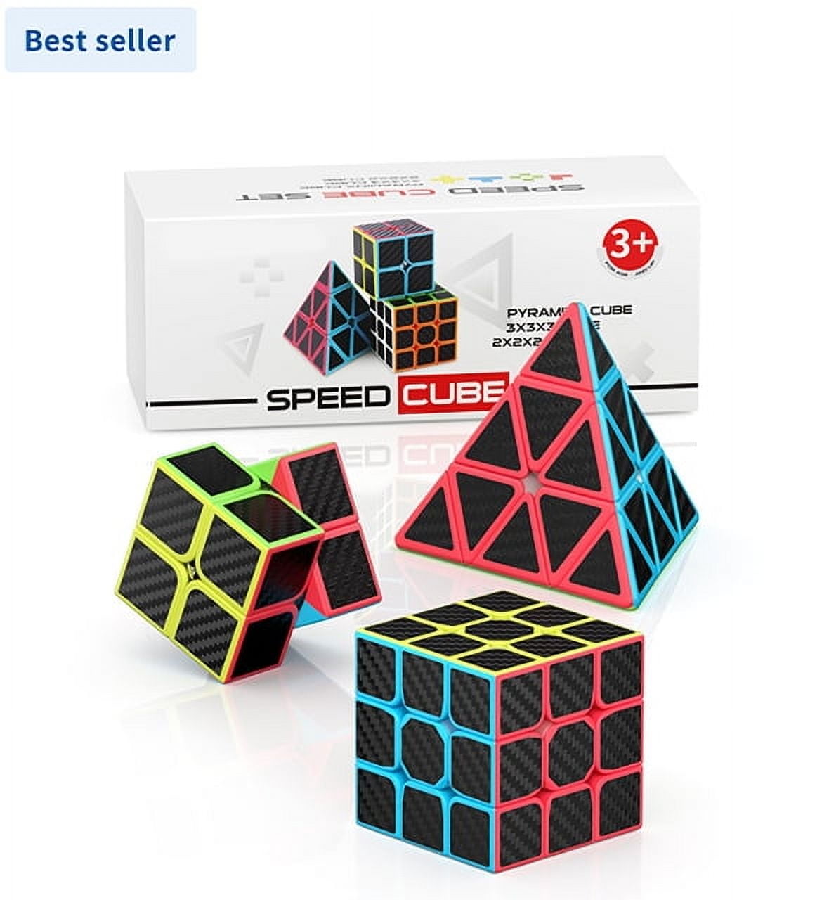 VDEALEN Speed Cube Set, 2X2 3X3 Pyramid Speed Cube Stickerless Fast ...