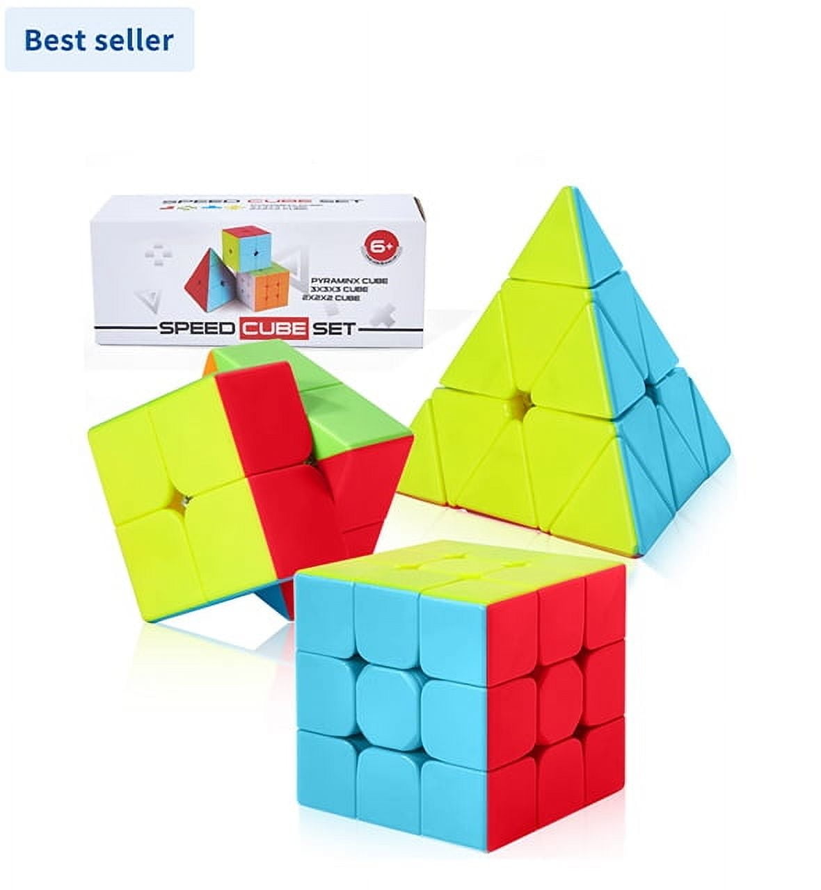 VDEALEN Speed Cube Set, 2X2 3X3 Pyramid Speed Cube Stickerless Fast ...