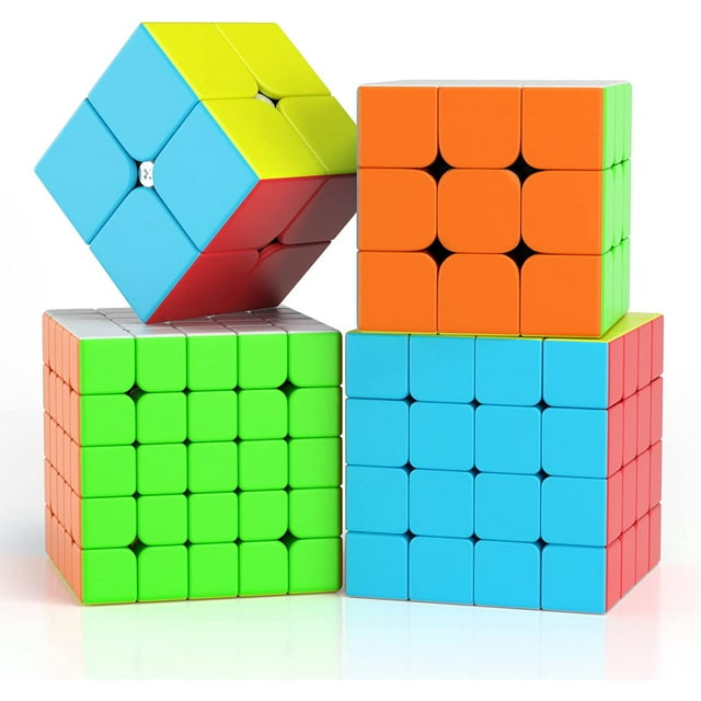 VDEALEN Speed Cube Set, 2x2 3x3 4x4 5x5 Stickerless Speed Cube Bright ...