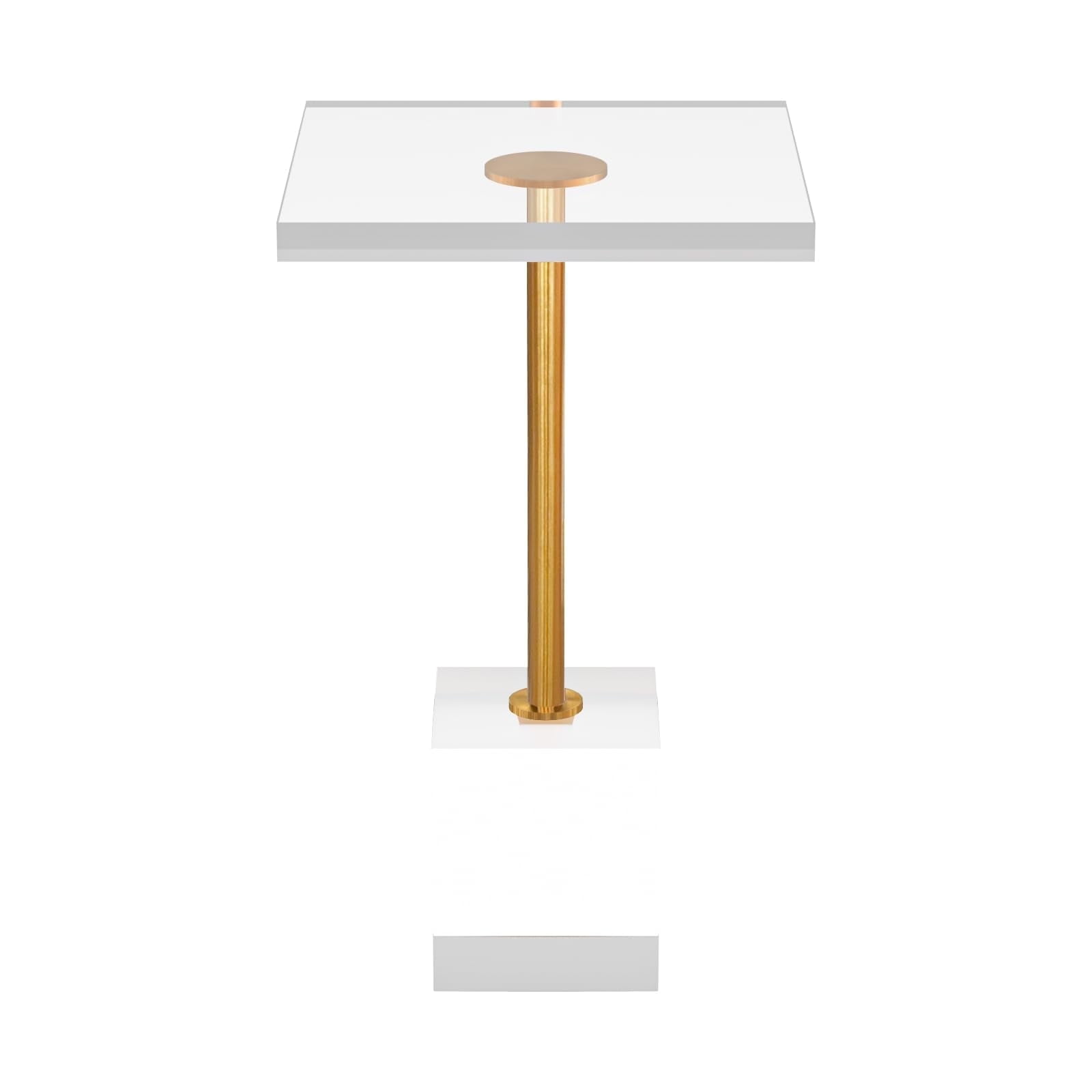 VDGPWA Small Square Acrylic End Table, Clear Drink Table for Living ...