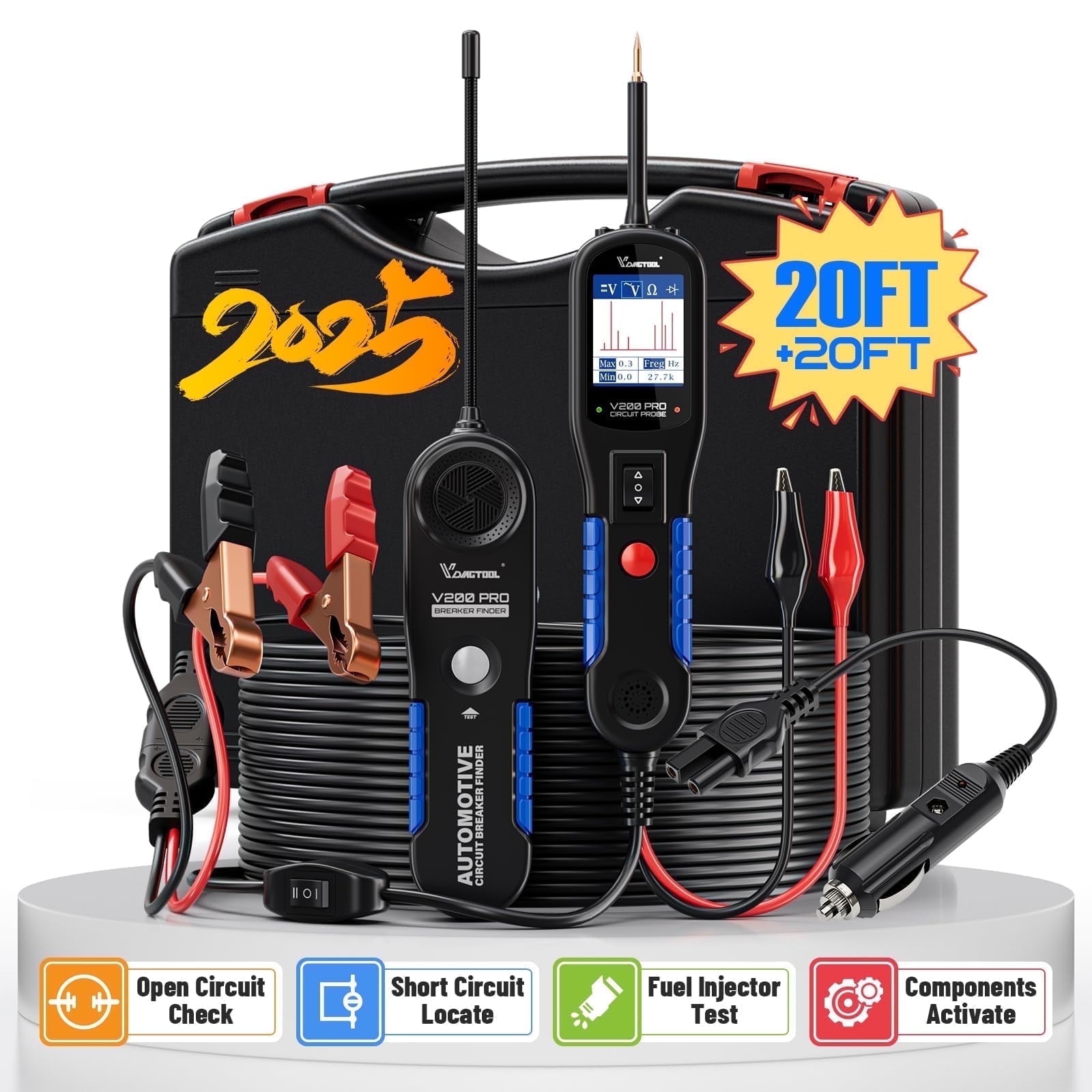 VDIAGTOOL V200 PRO Automotive Power Probe Tester Circuit Breaker Finder ...