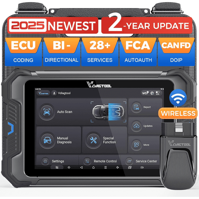 VDIAGTOOL VD80 BT Lite Wireless OBD2 Scanner Diagnostic Tool with FCA ...