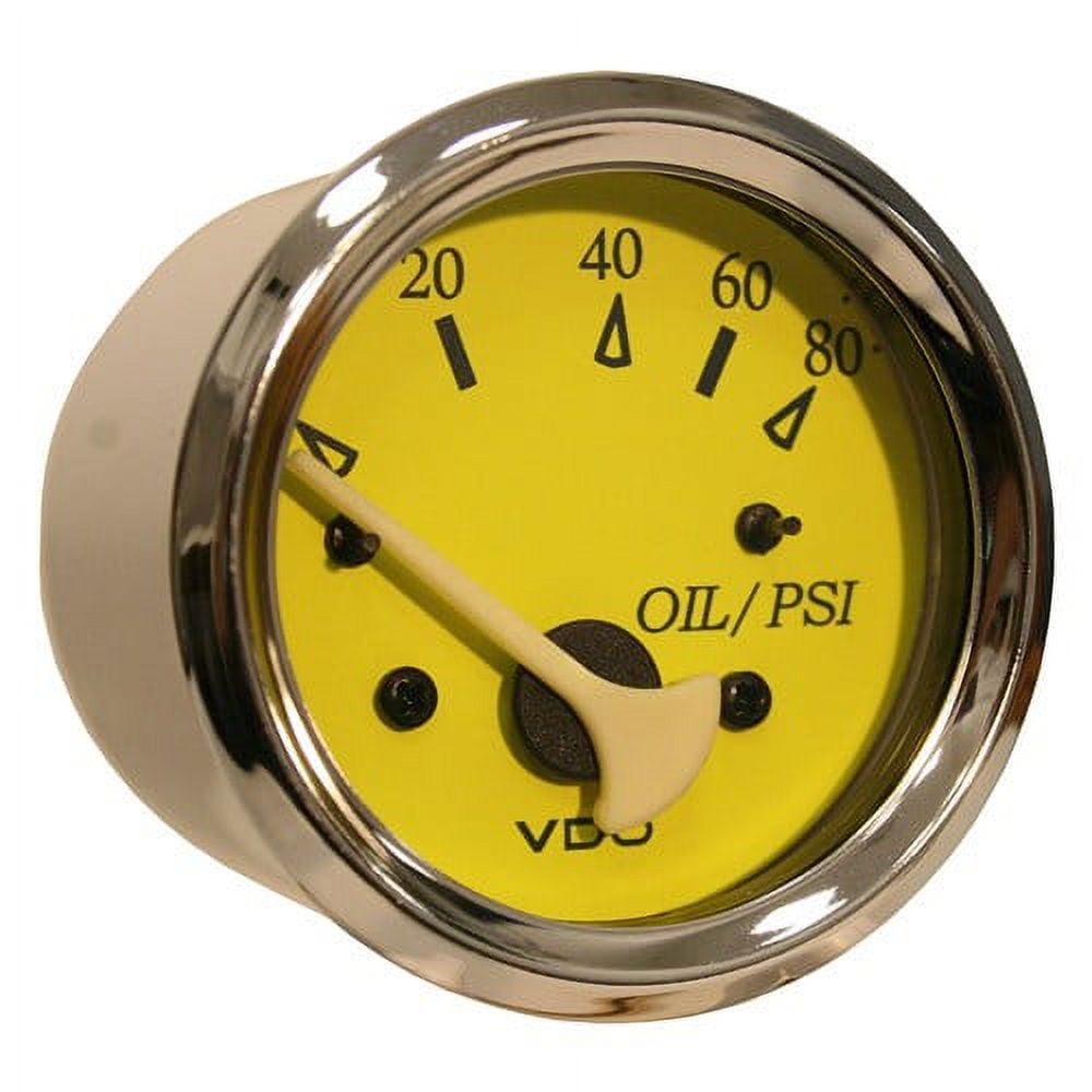 VDO Allentare Yellow/Blue 80PSI Oil Pressure Gauge - Use w/Marine 240 ...