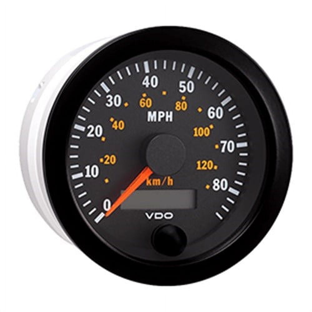 VDO Vision Black 85MPH/130kmh 3-3/8 Electronic Speedometer w ...