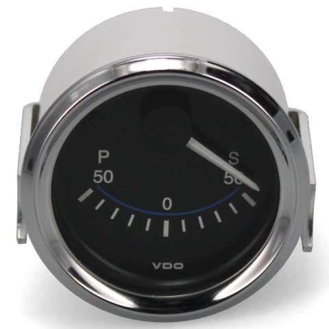 VDO Boat Rudder Angle Gauge 382503B | 2 Inch Silver Black - Walmart.com