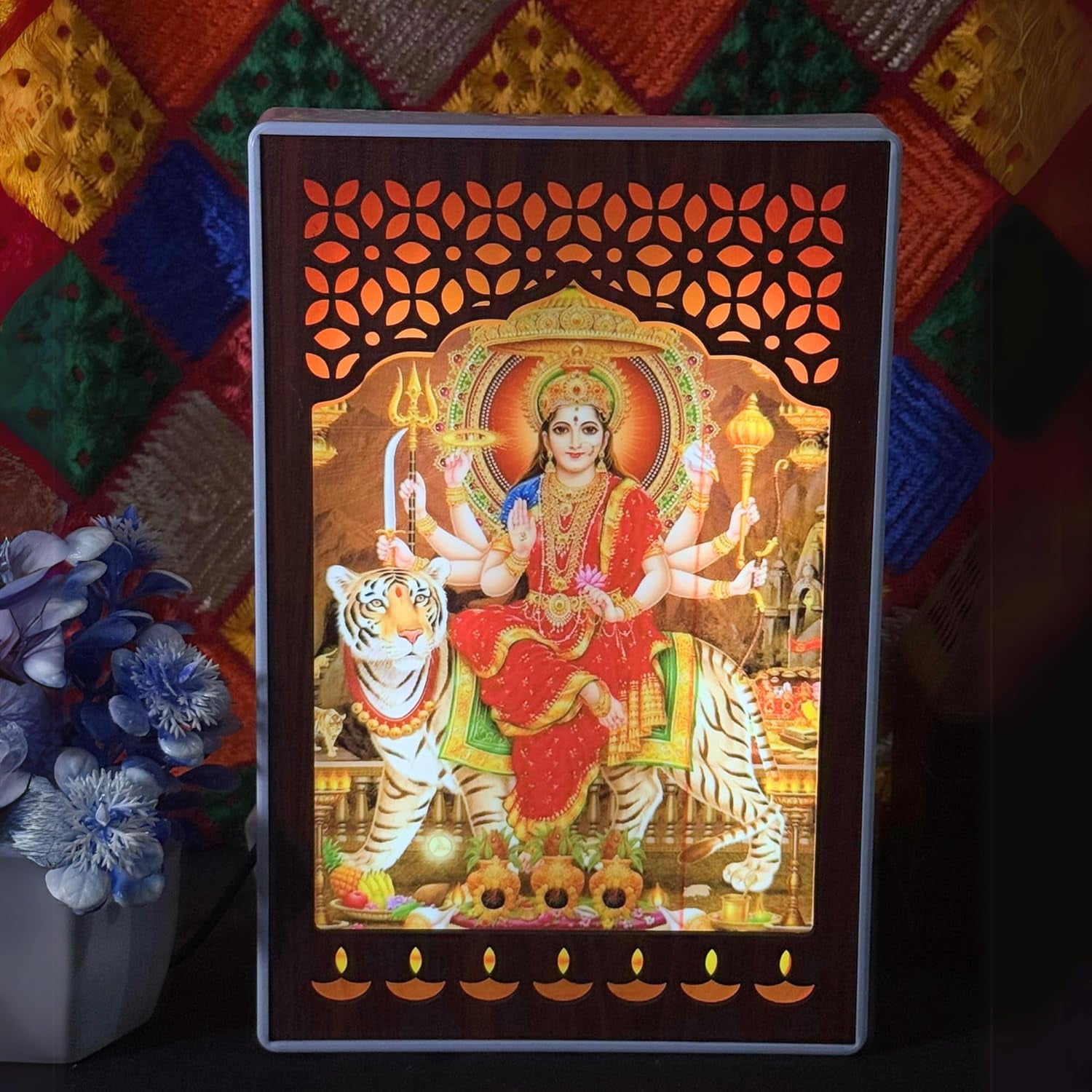 VDO HONEST Vaishno Mata Durga Maa Jai Sherawali Maa Photo Frame for ...