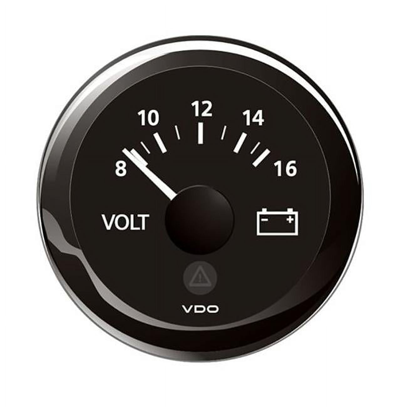 VDO Marine 2.06 in. ViewLine Bezel Model Voltmeter - 8 to 16V - Black ...