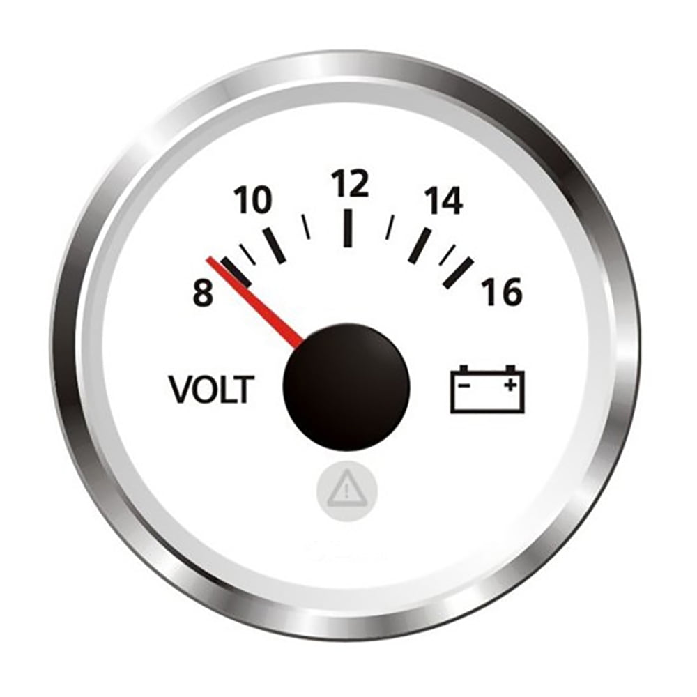 VDO Marine 2-1/16" (52mm) ViewLine - Voltmeter 8-16V - White w/Chrome ...