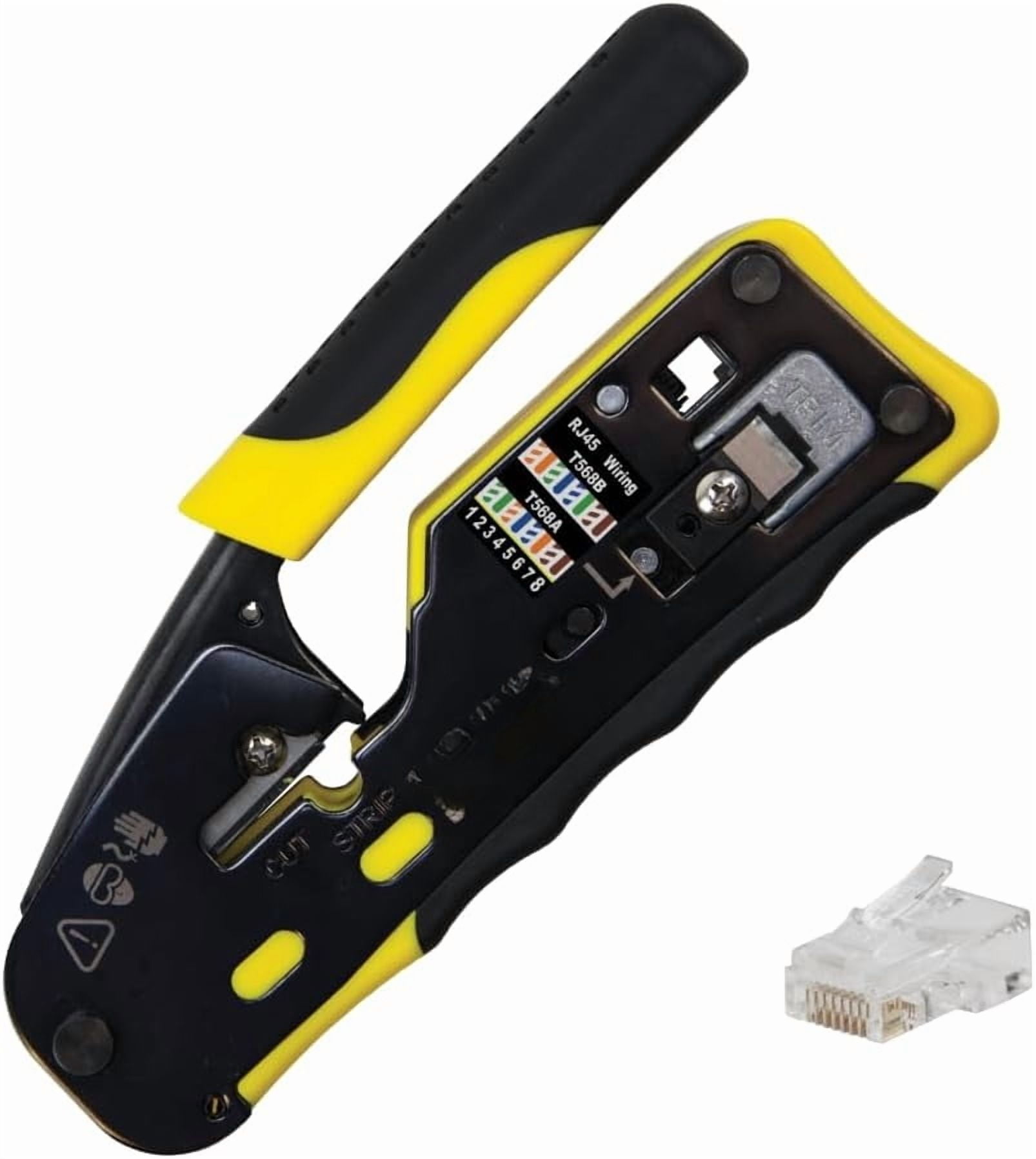 VDV226-110 Ratcheting Modular Data Cable Crimper / Wire Stripper / Wire ...