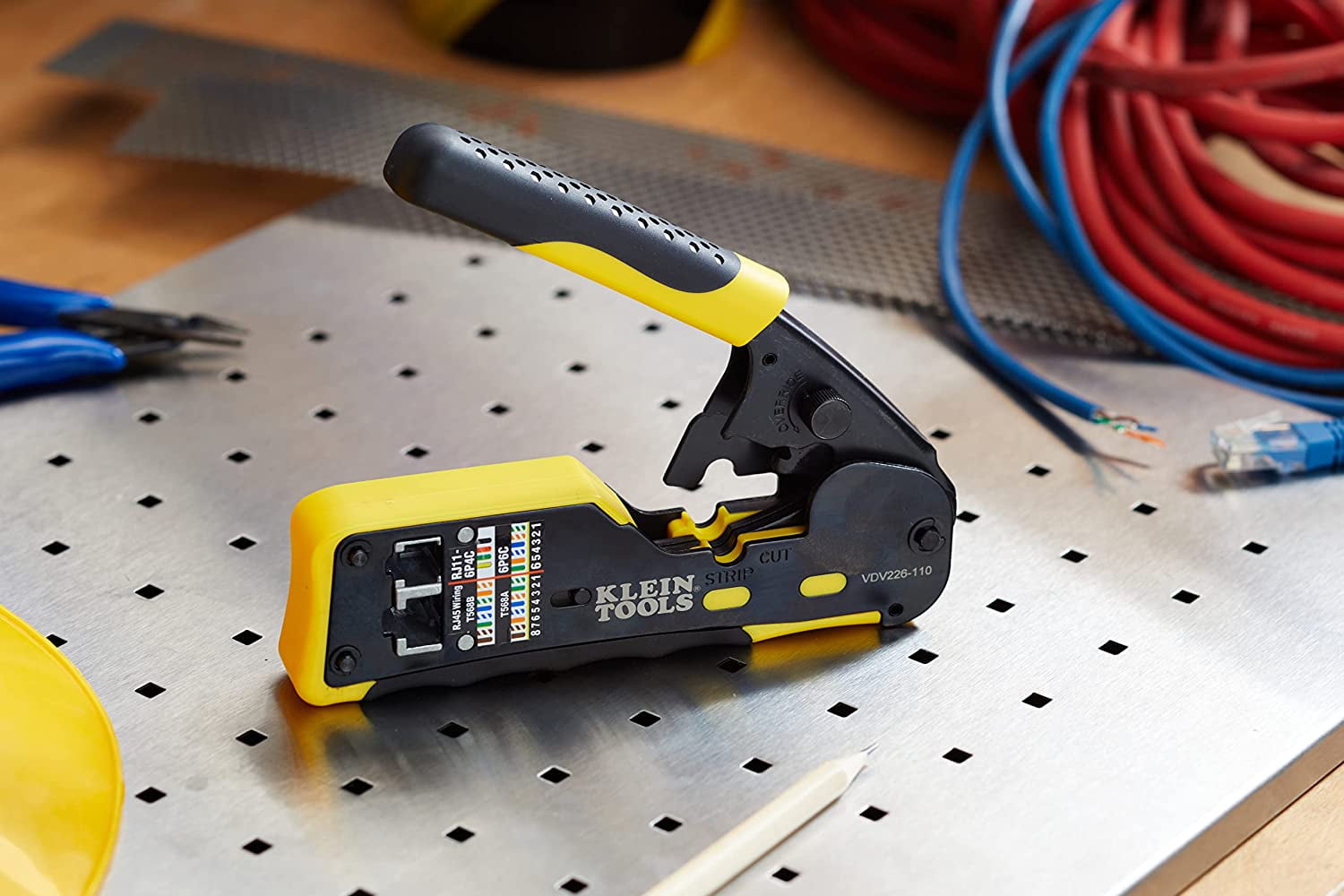 VDV226-110 Ratcheting Modular Data Cable Crimper / Wire Stripper / Wire ...