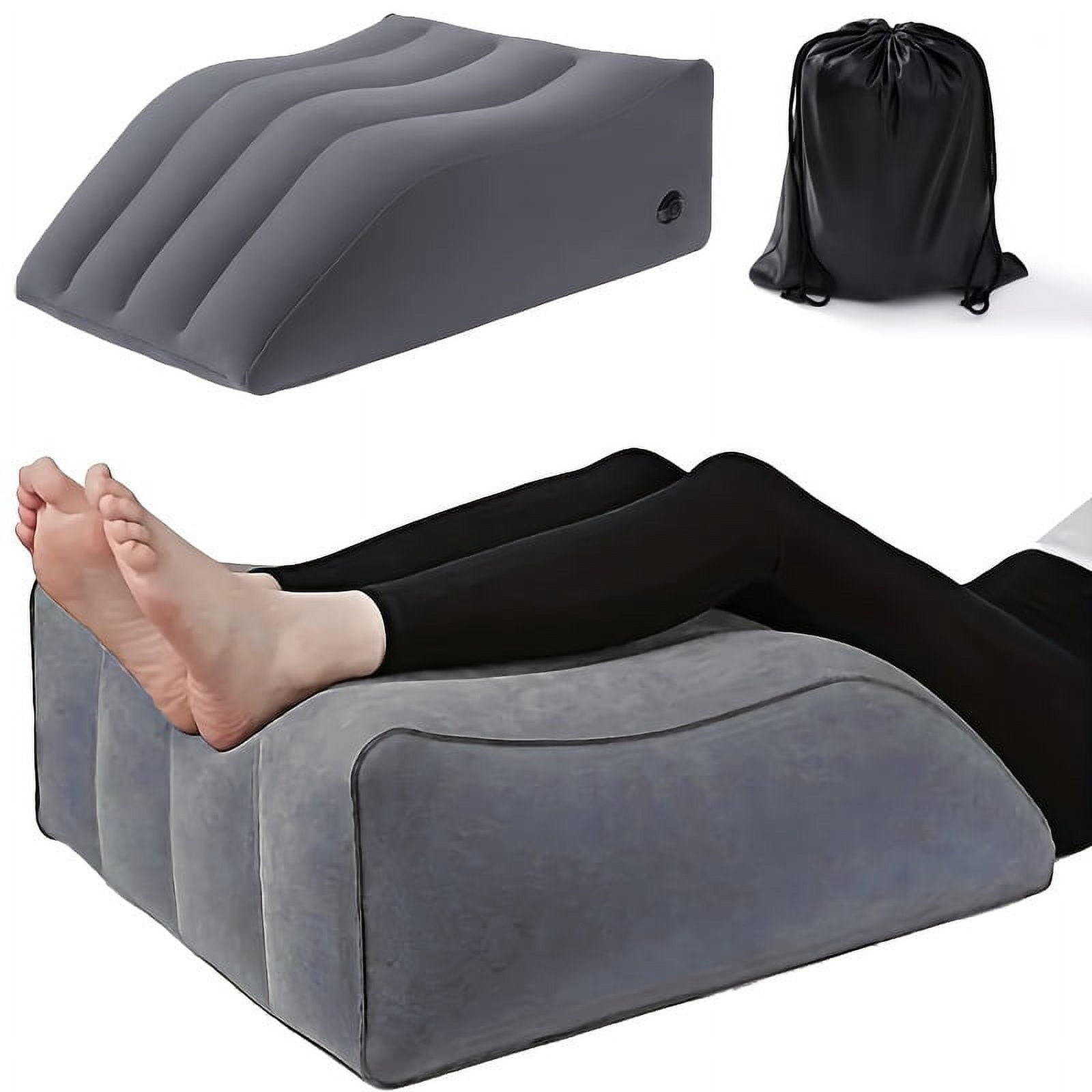 VDVFB Inflatable Foot Rest Pillow with Bag - Adjustable Height ...