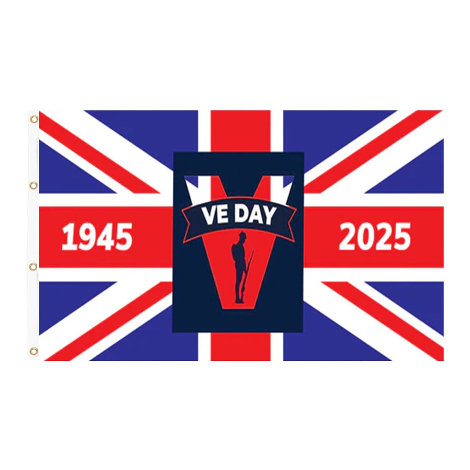 VE Day Flag Decorations 80th Celebration Bunting Anniversary Flag 3ft X 5ft In Party Decoration ...
