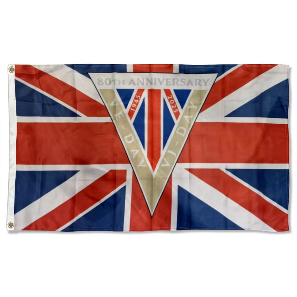 VE VJ DAY 80TH ANNIVERSAY COMMEMORATIVE Flags Polyester 3x5 FT banner ...