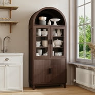 HOMCOM 72" Tall Kitchen Pantry Storage Cabinet with Rattan Doors and ...